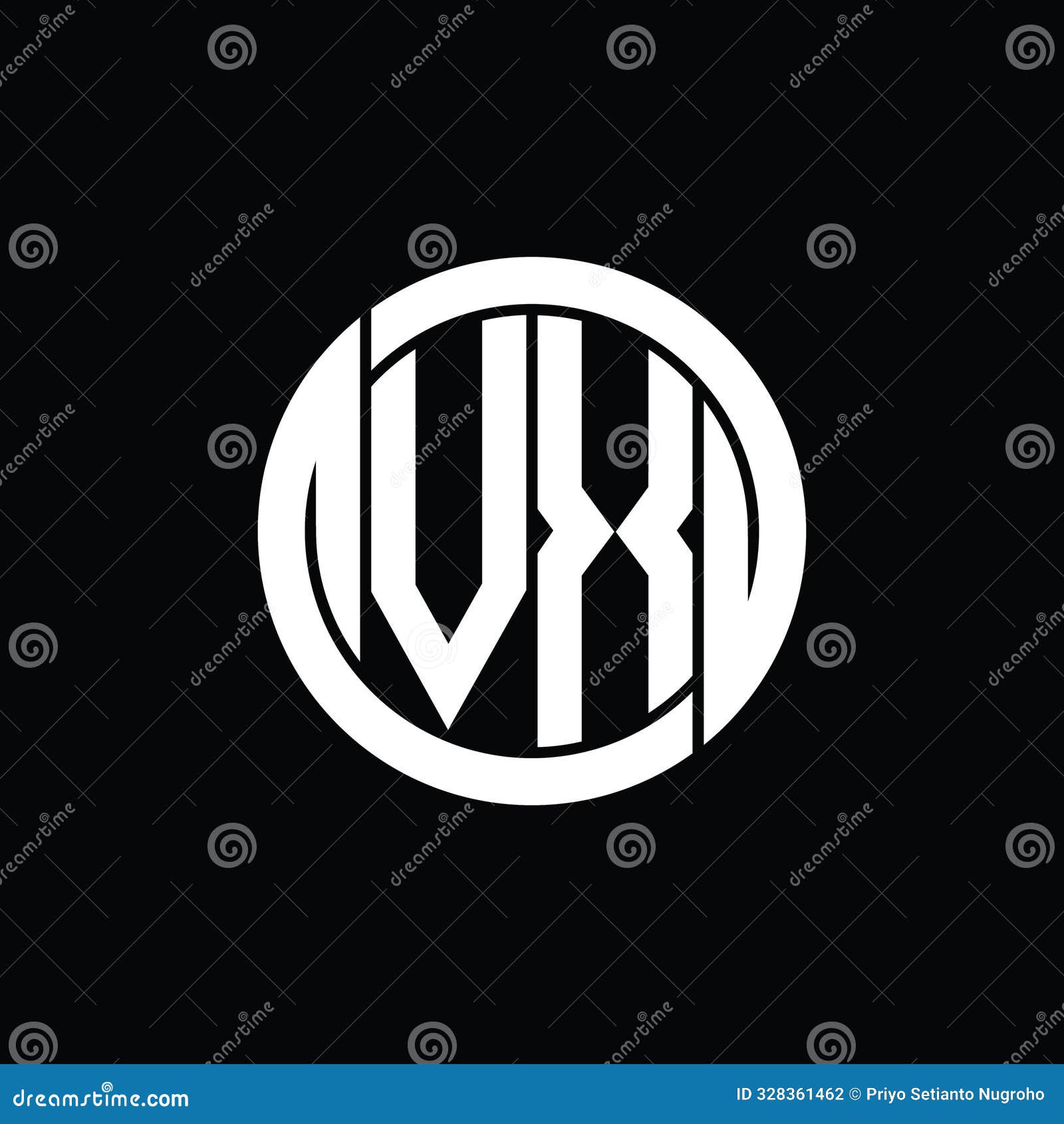 VX Logo Monogram Shield Inside Circle Shape Vector Images Design ...
