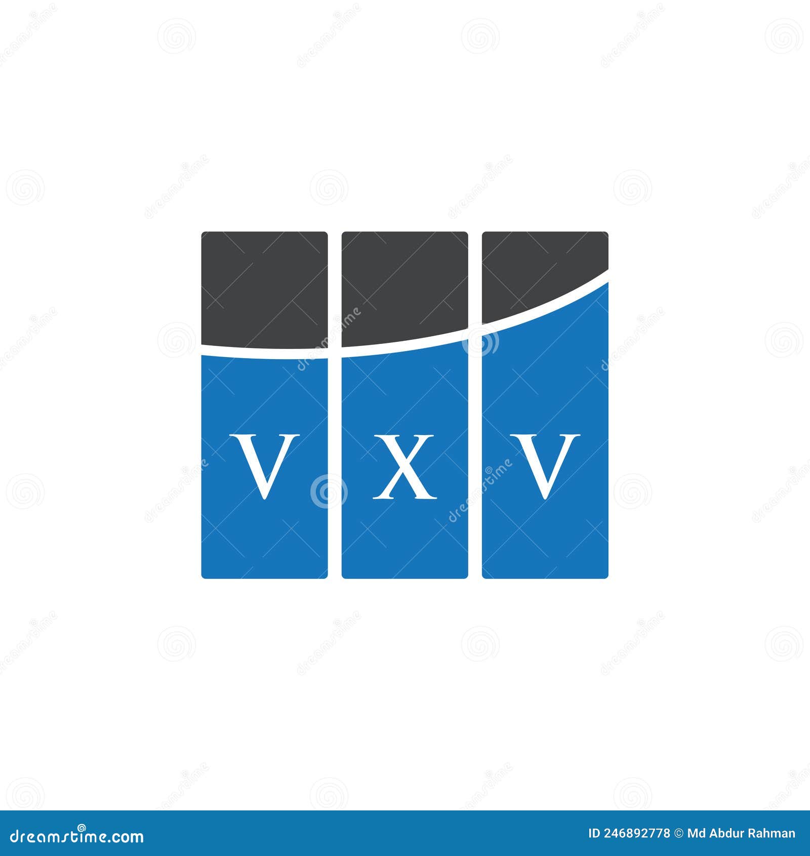 VXV Letter Logo Design On WHITE Background. VXV Creative Initials ...