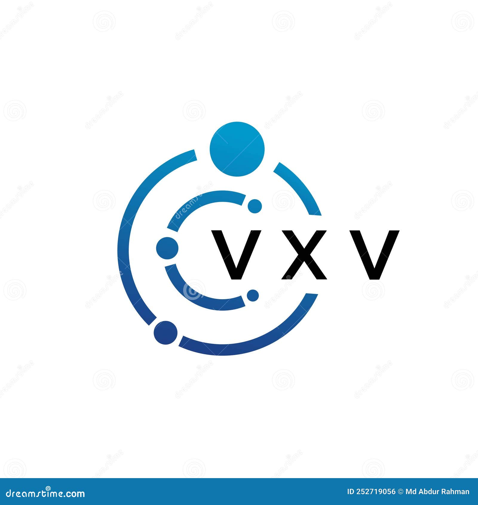 VXV Letter Technology Logo Design On White Background. VXV Creative ...