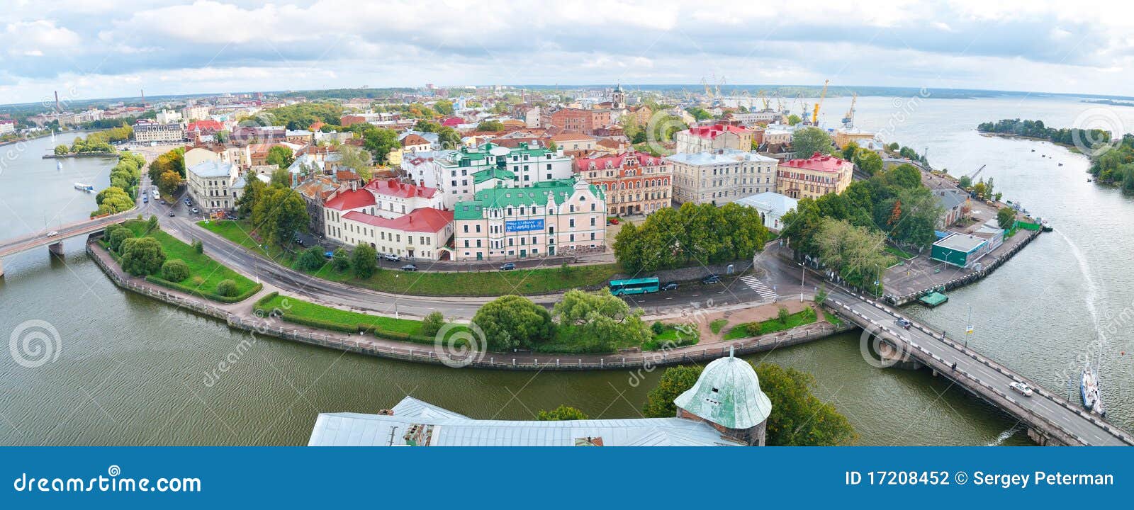 Vyborg, Russia stock photo. Image of river, spring, buildings - 17208452