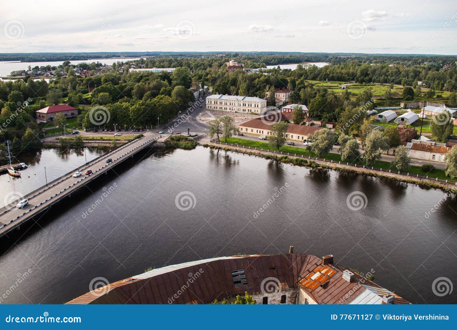 Vyborg, Russia, August 2016: View of the City of Vyborg from the ...