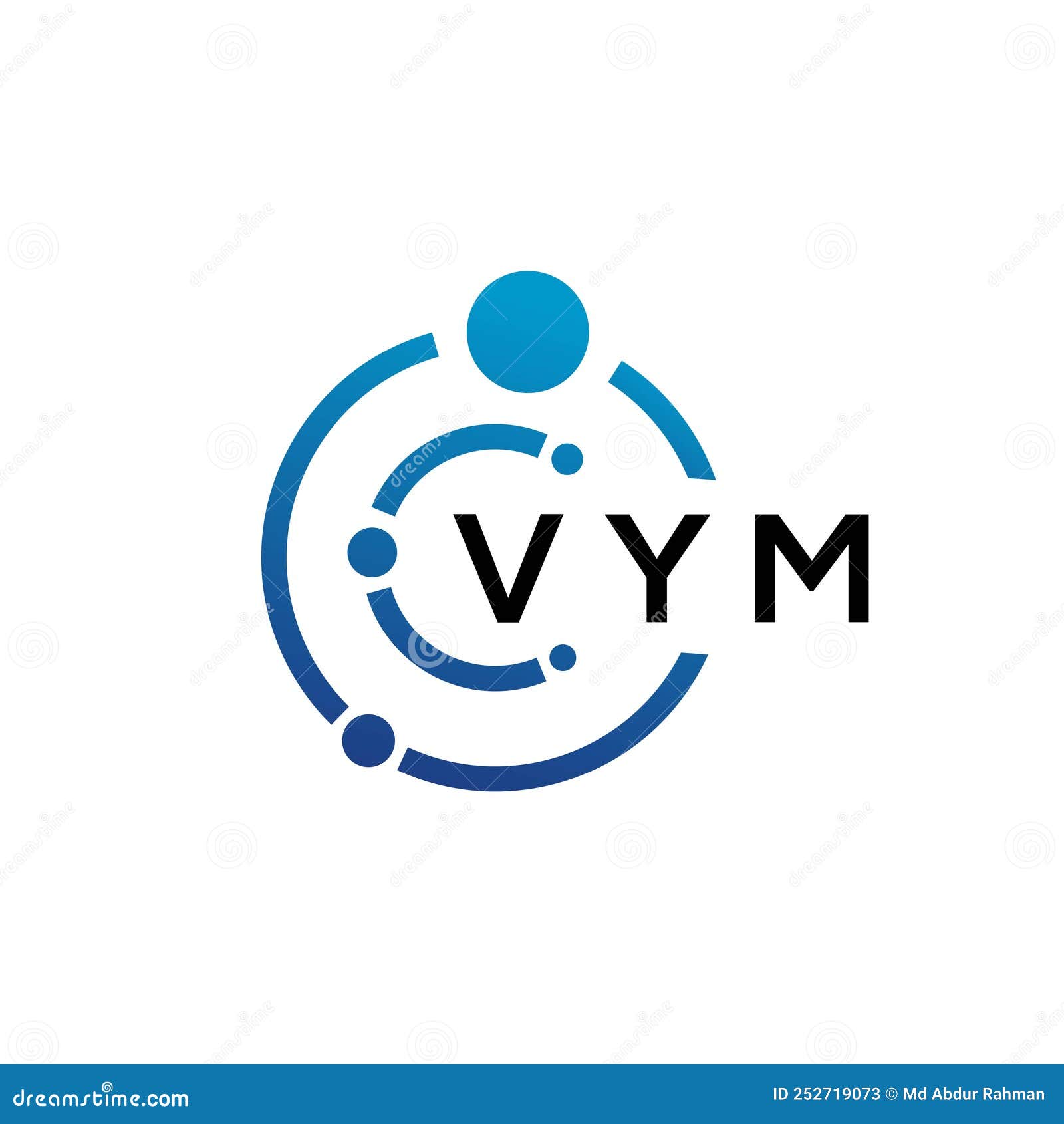 VYM Letter Technology Logo Design on White Background. VYM Creative ...