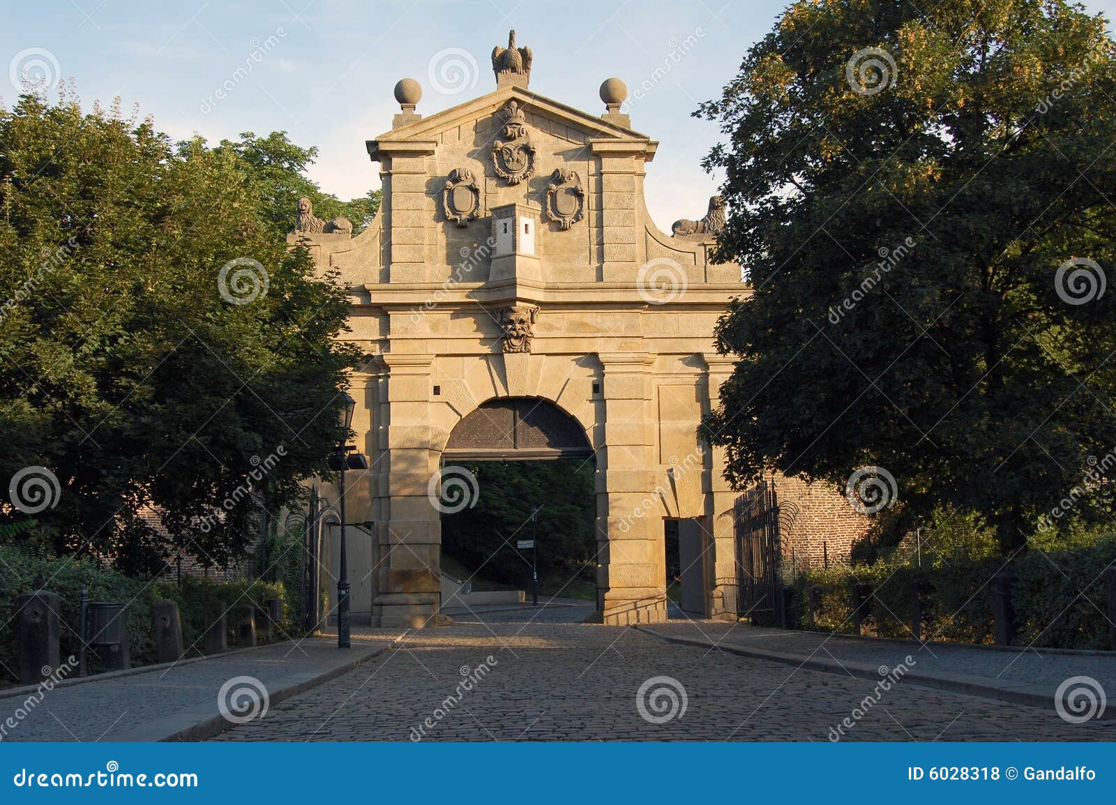 Vysehrad gate in Prague stock photo. Image of wall, gate - 6028318