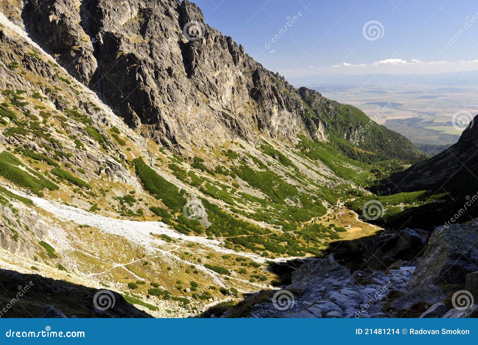 Vysoke Tatry Mountains From Forest Glade Above Janska Dolina Valley In ...