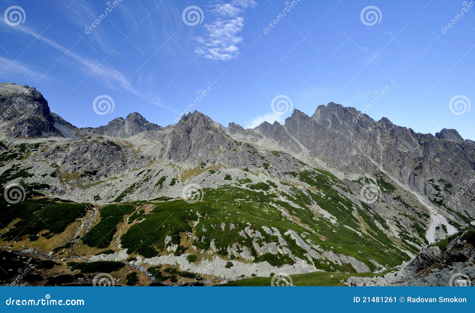 Vysoke Tatry Mountains From Forest Glade Above Janska Dolina Valley In ...