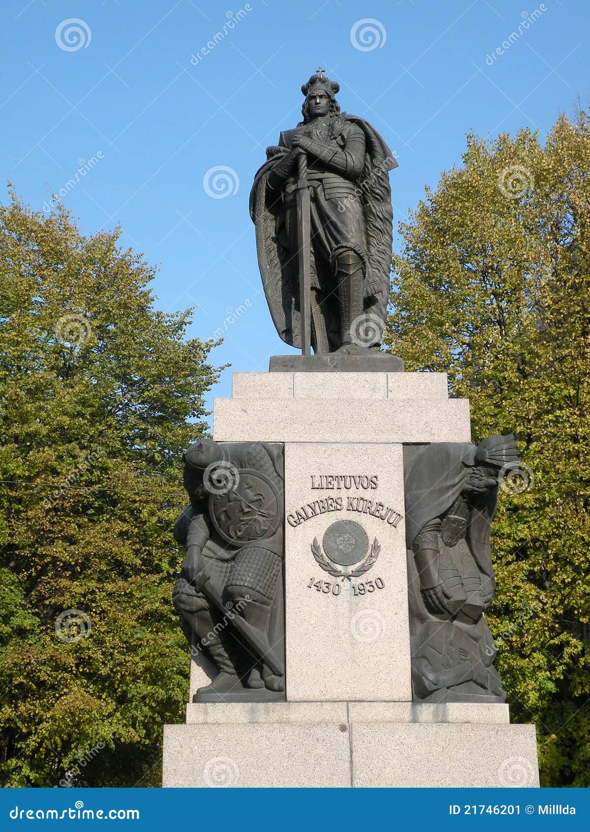 Vytautas Statue , Lithuania Stock Image - Image of view, historical ...