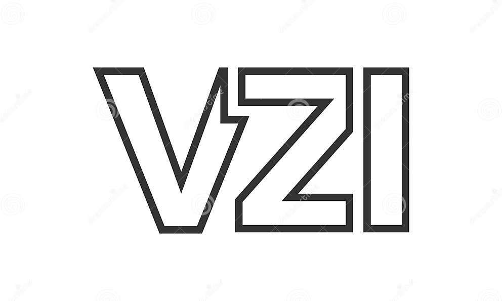 VZI Logo Design Template with Strong and Modern Bold Text. Initial ...