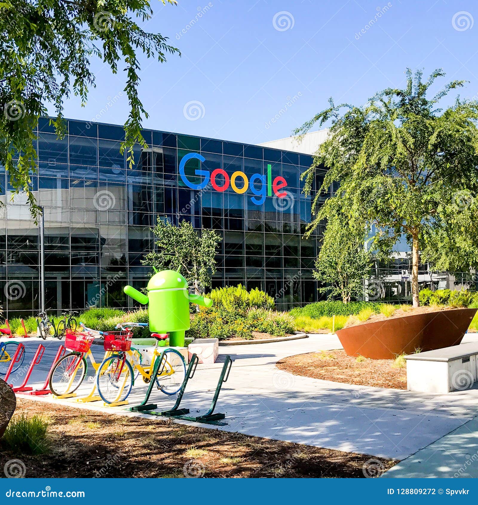 Vélos Aux Sièges Sociaux De Googleplex - De Google Photographie éditorial - Image du campus ...