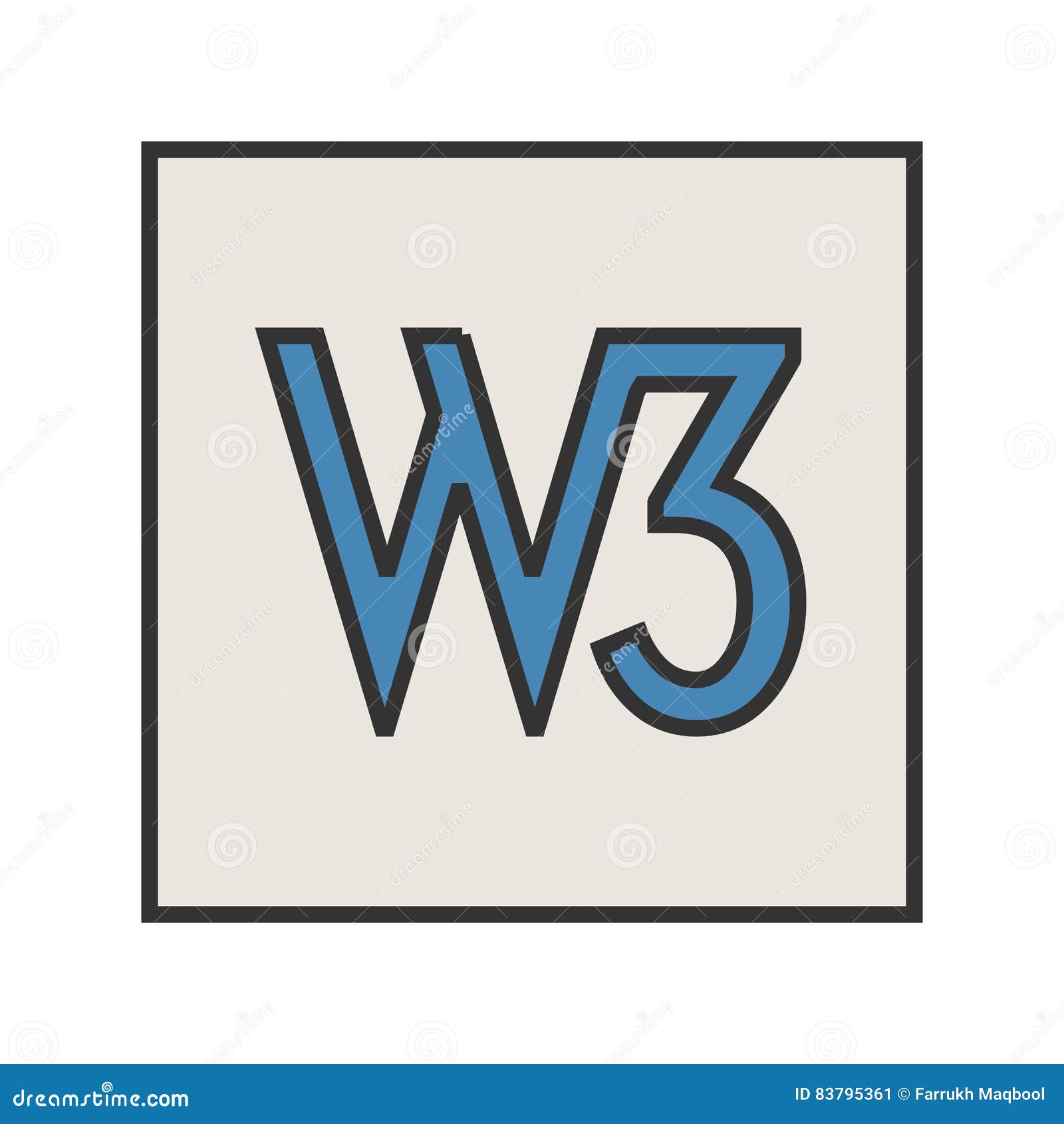 W3C stock vector. Illustration of publish, icon, blog - 83795361