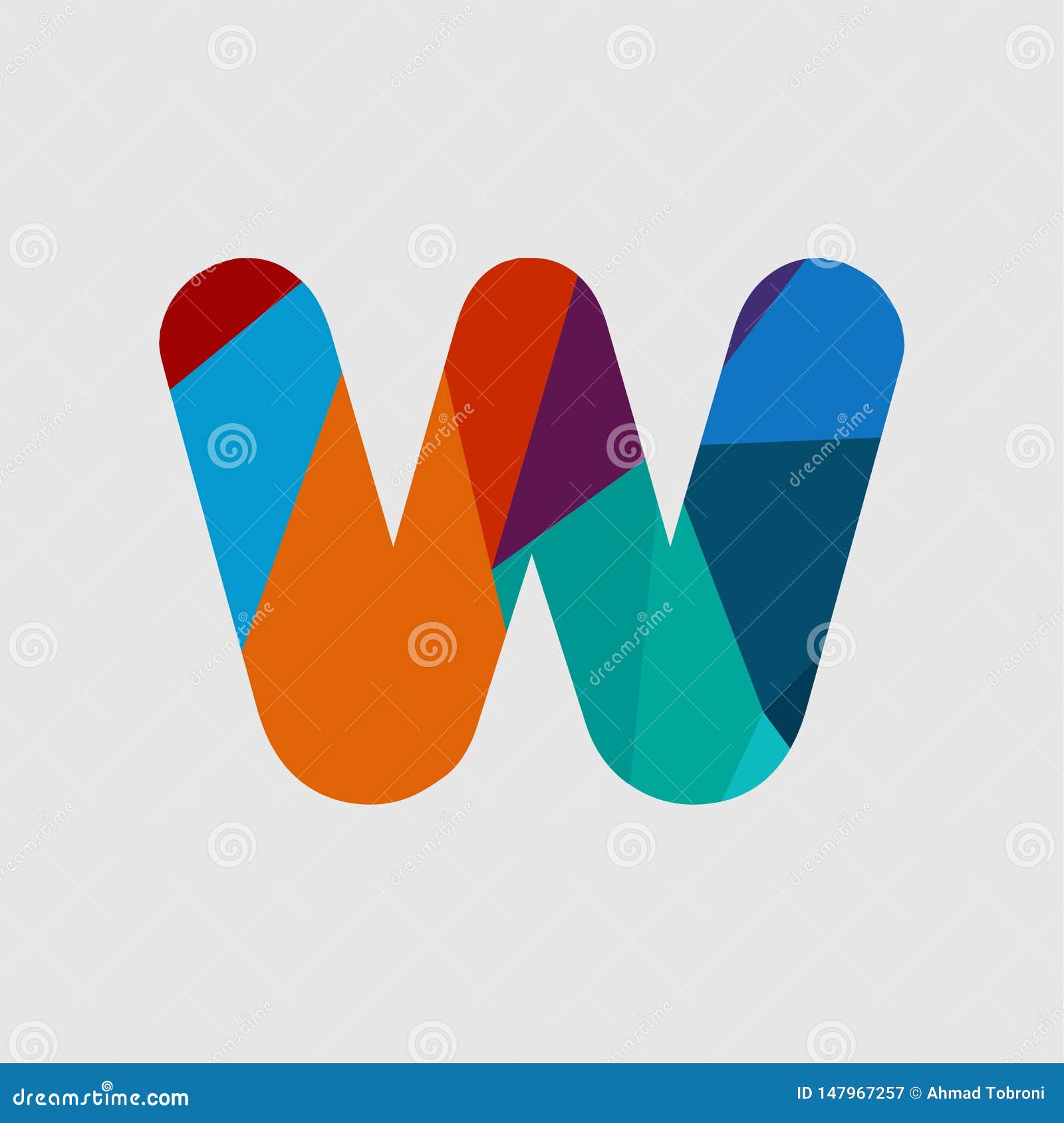 W Diamond Font Vector Template Design Illustration Stock Vector ...