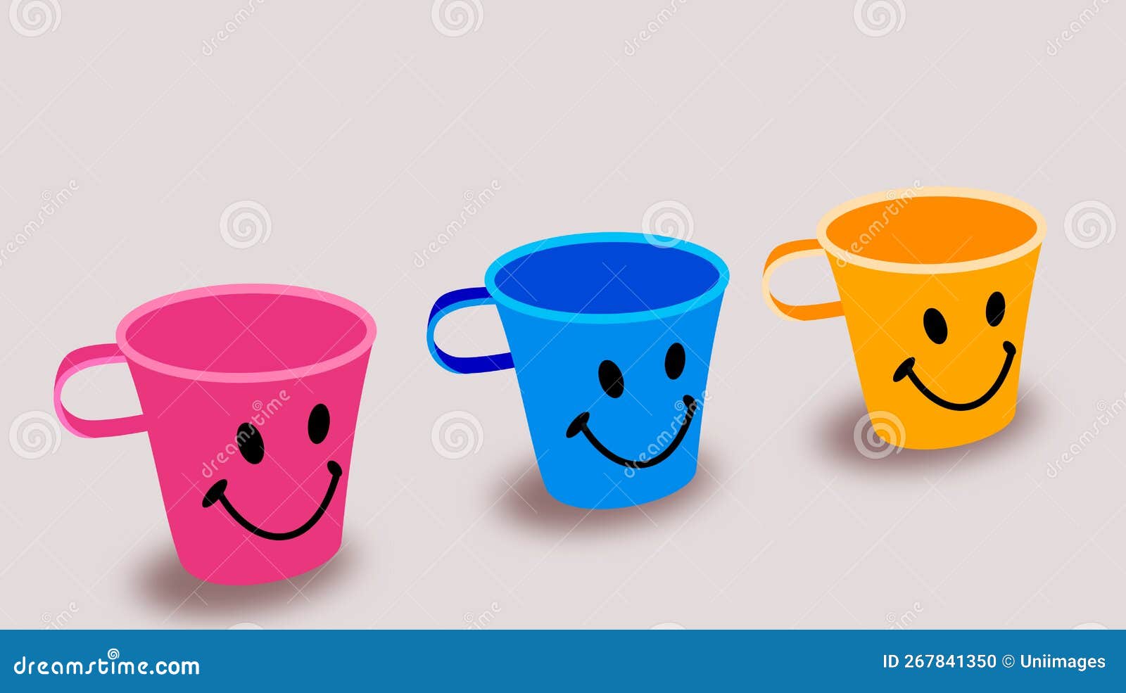 W E are the Three Happy Cups Stock Illustration - Illustration of ...