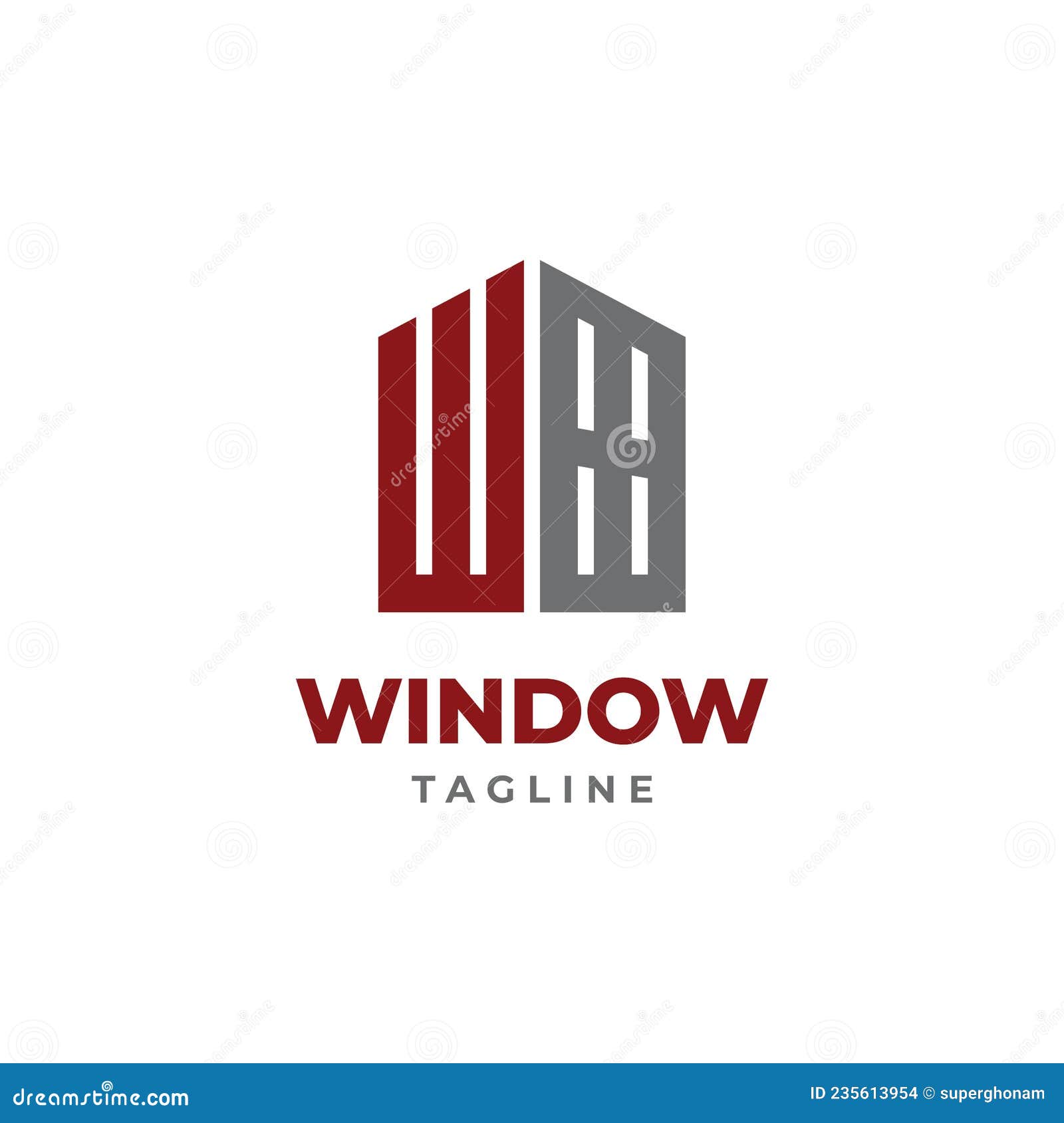 W-Fenster-Logo-Designvektorvorlage Vektor Abbildung - Illustration von ...