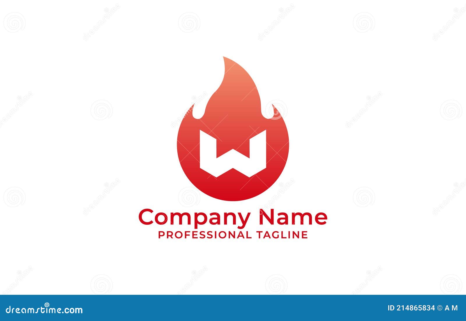 W on Fire Logo Design Template, W Logo in Fire Flame Stock Vector ...
