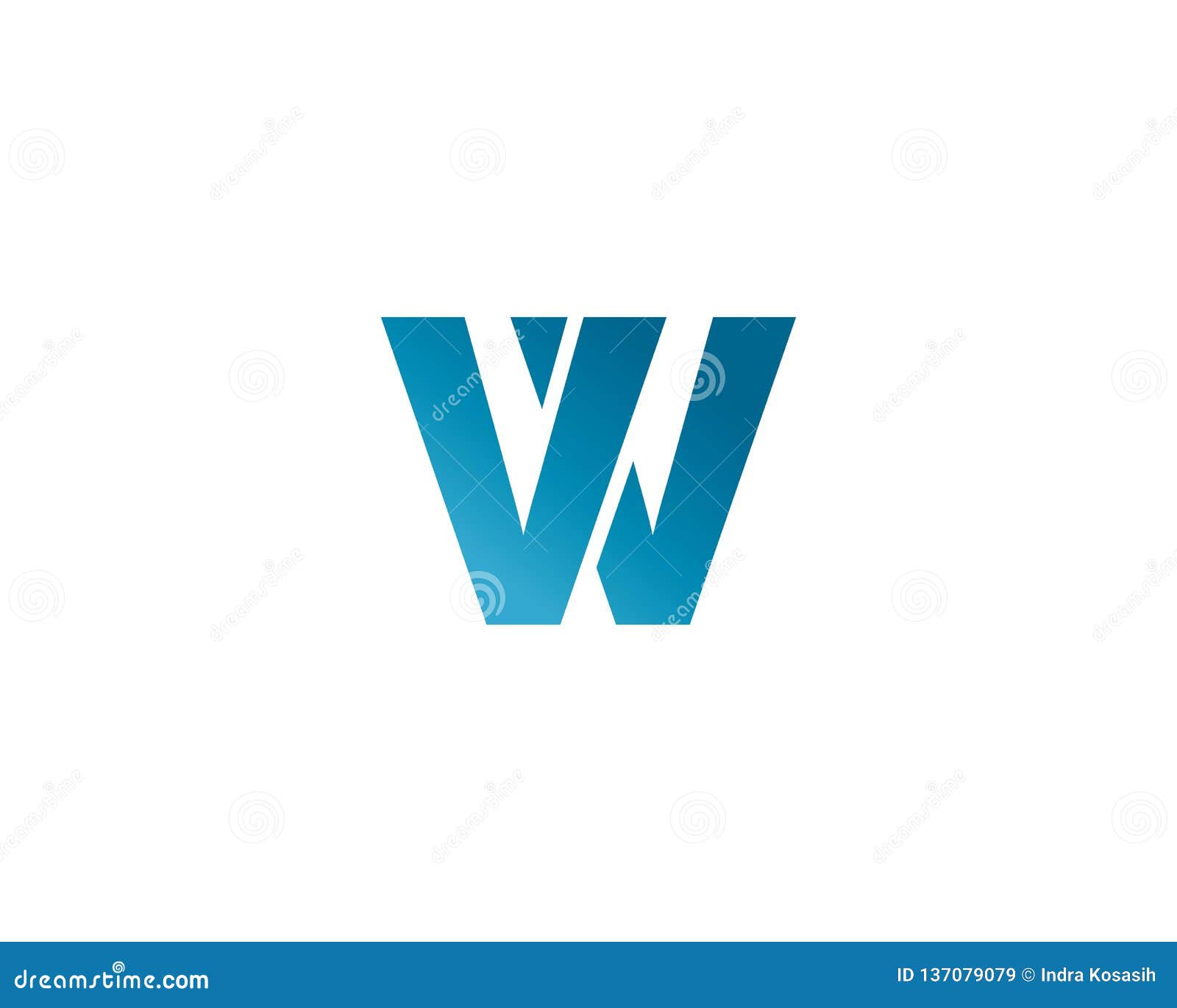 W letter logo stock vector. Illustration of corporate - 137079079