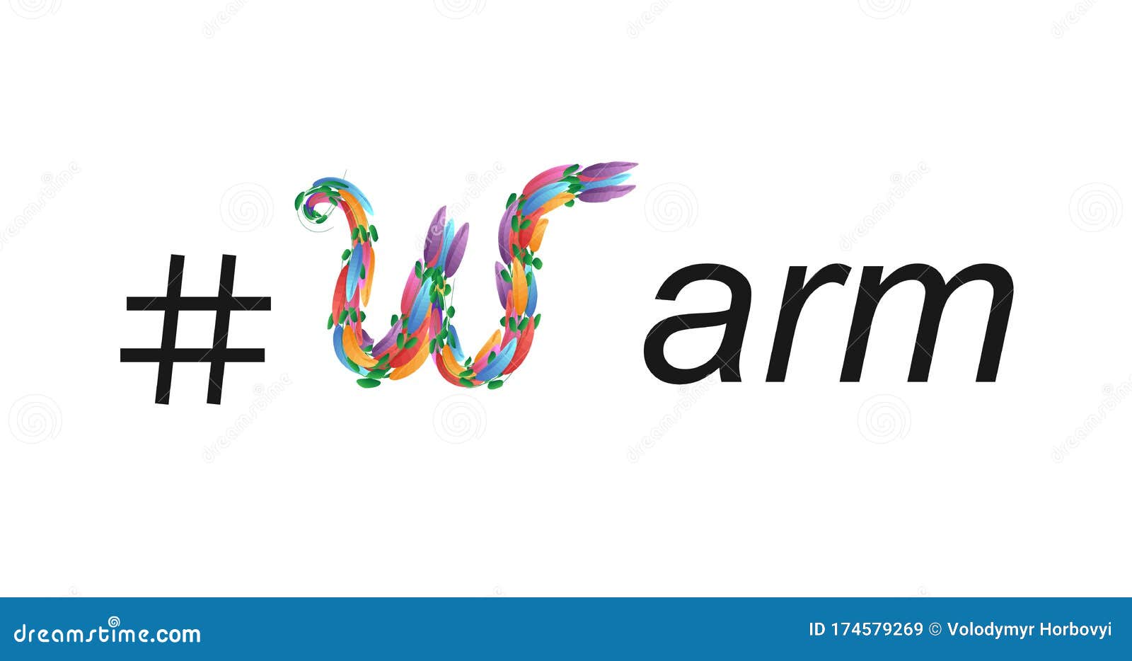 W Letter Symbol, W Monogram. Warm Word Creative Poster Design. Stock ...