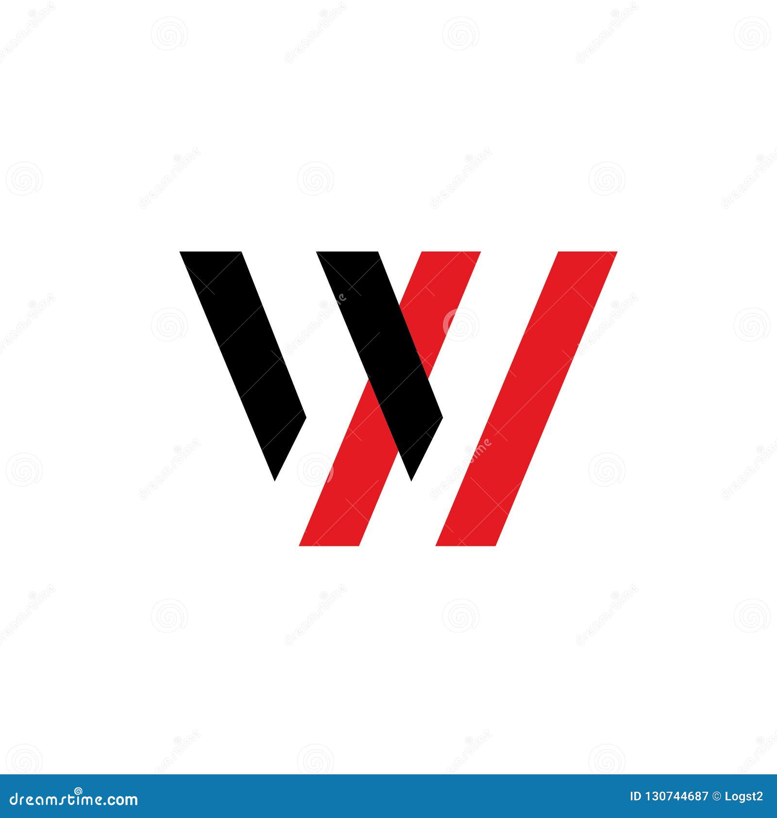W Letter Vector Logo. Linear Letter W Emblem Stock Vector ...
