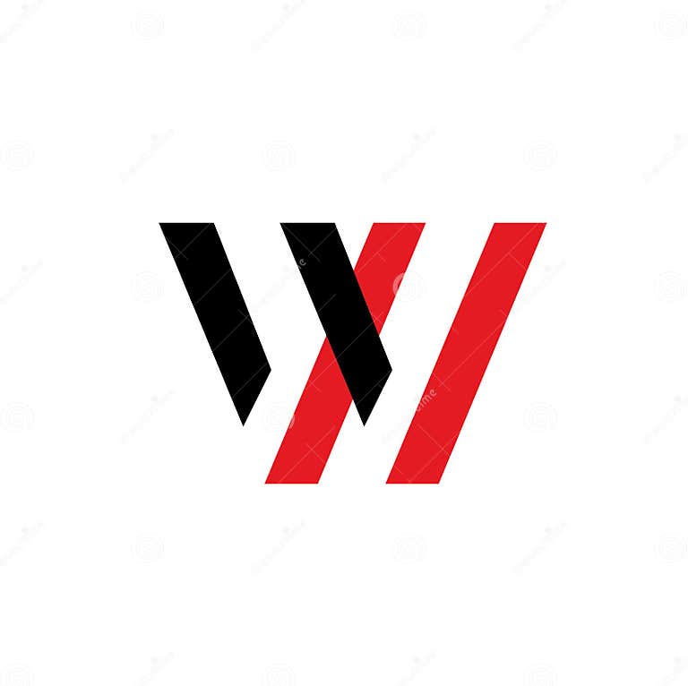 W Letter Vector Logo. Linear Letter W Emblem Stock Vector ...