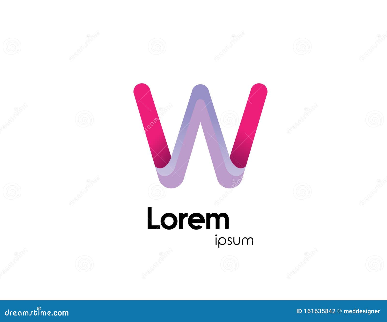 W logo icon stock vector. Illustration of sign, triangle - 161635842