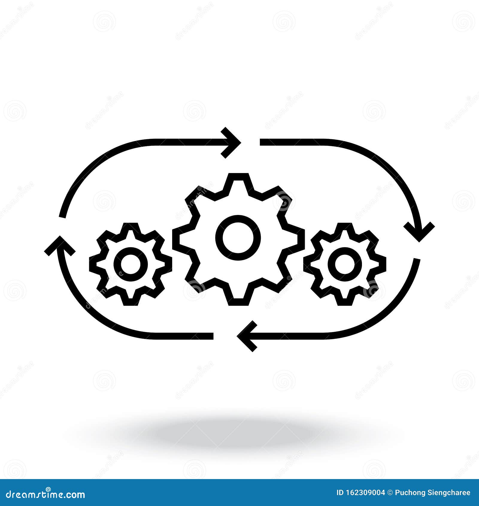 Operations line icon stock vector. Illustration of operations - 162309004