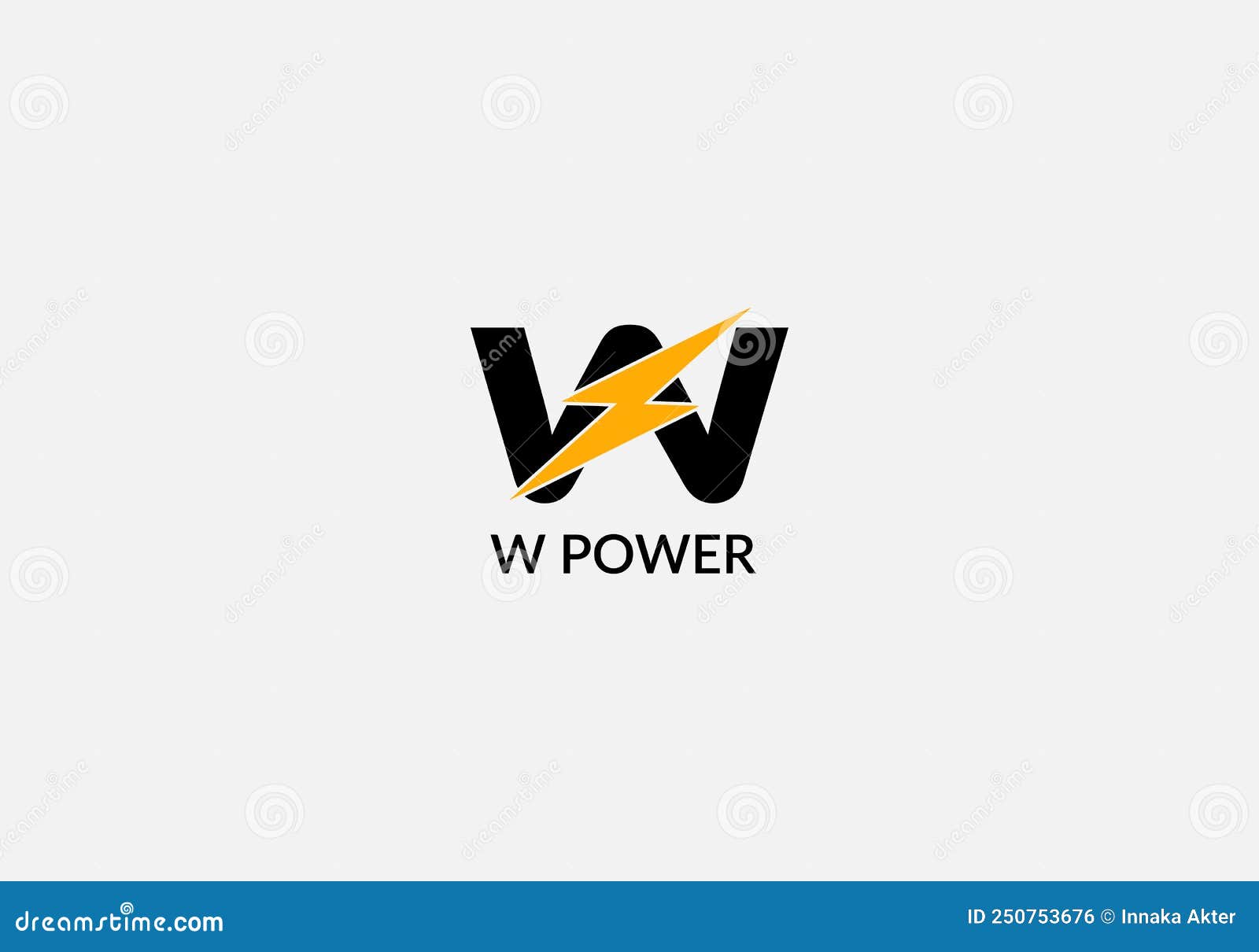 W Power Abstract W Letter Modern Initial Tech Logo Design Stock Vector ...