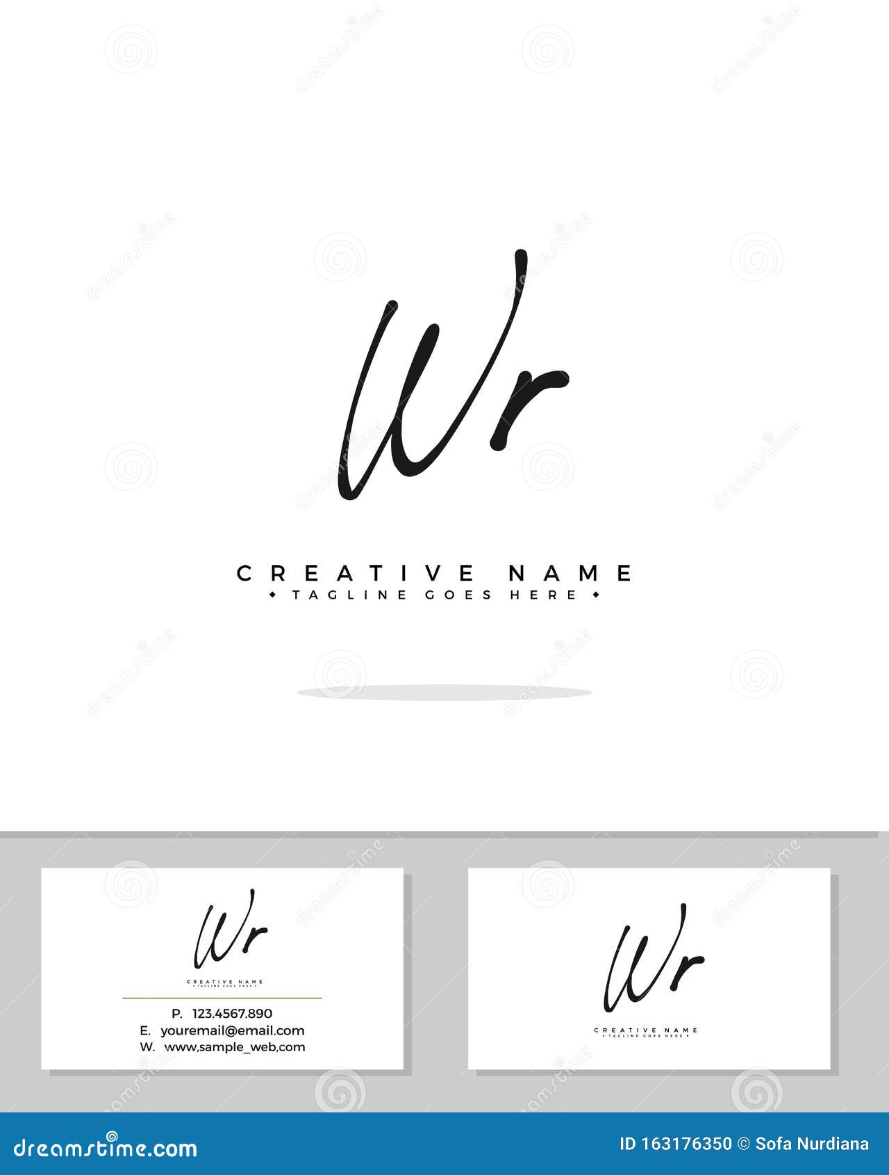 W R WR Initial Logo Signature Vector. Handwriting Concept Logo. Stock ...