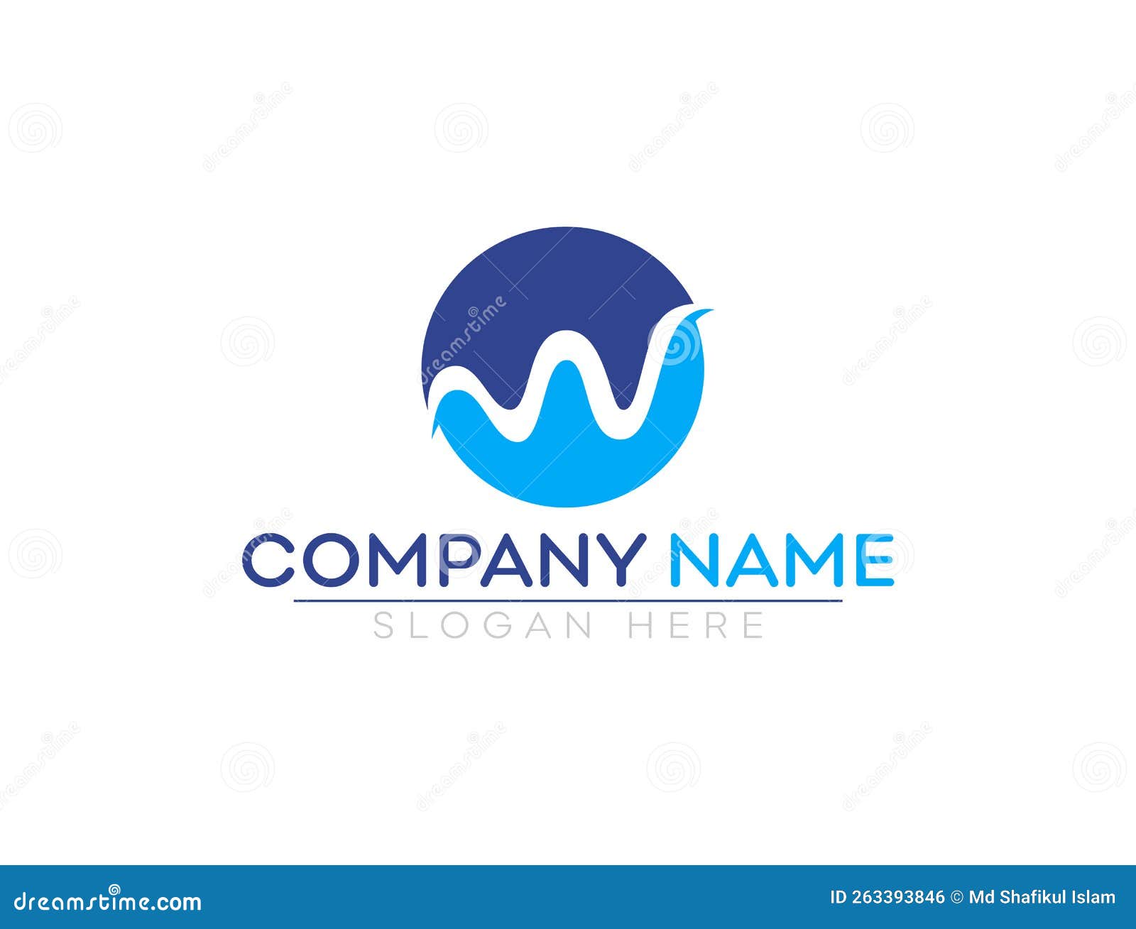 W Wave Cursive Business Logo Stock Illustration - Illustration of ...