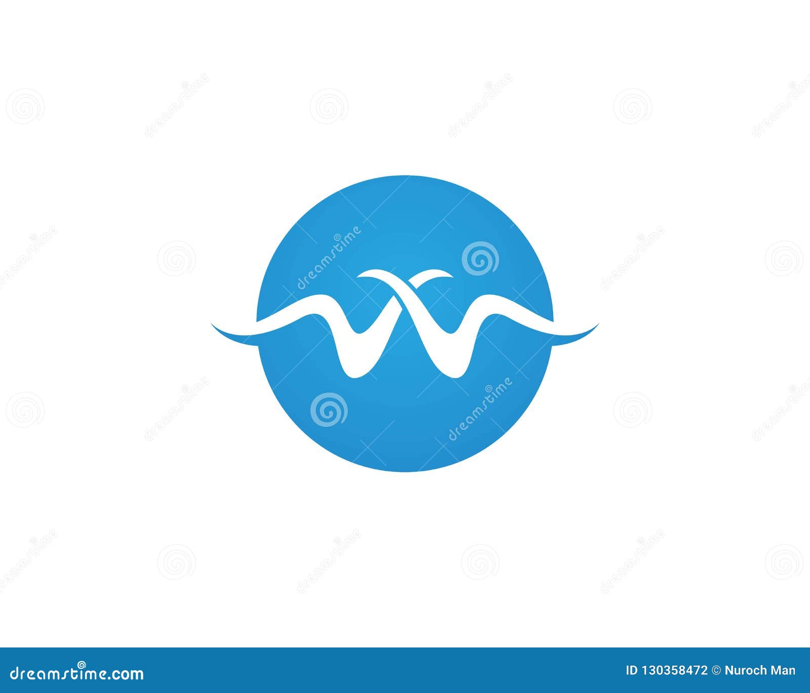 W wave logo vector stock illustration. Illustration of environment ...