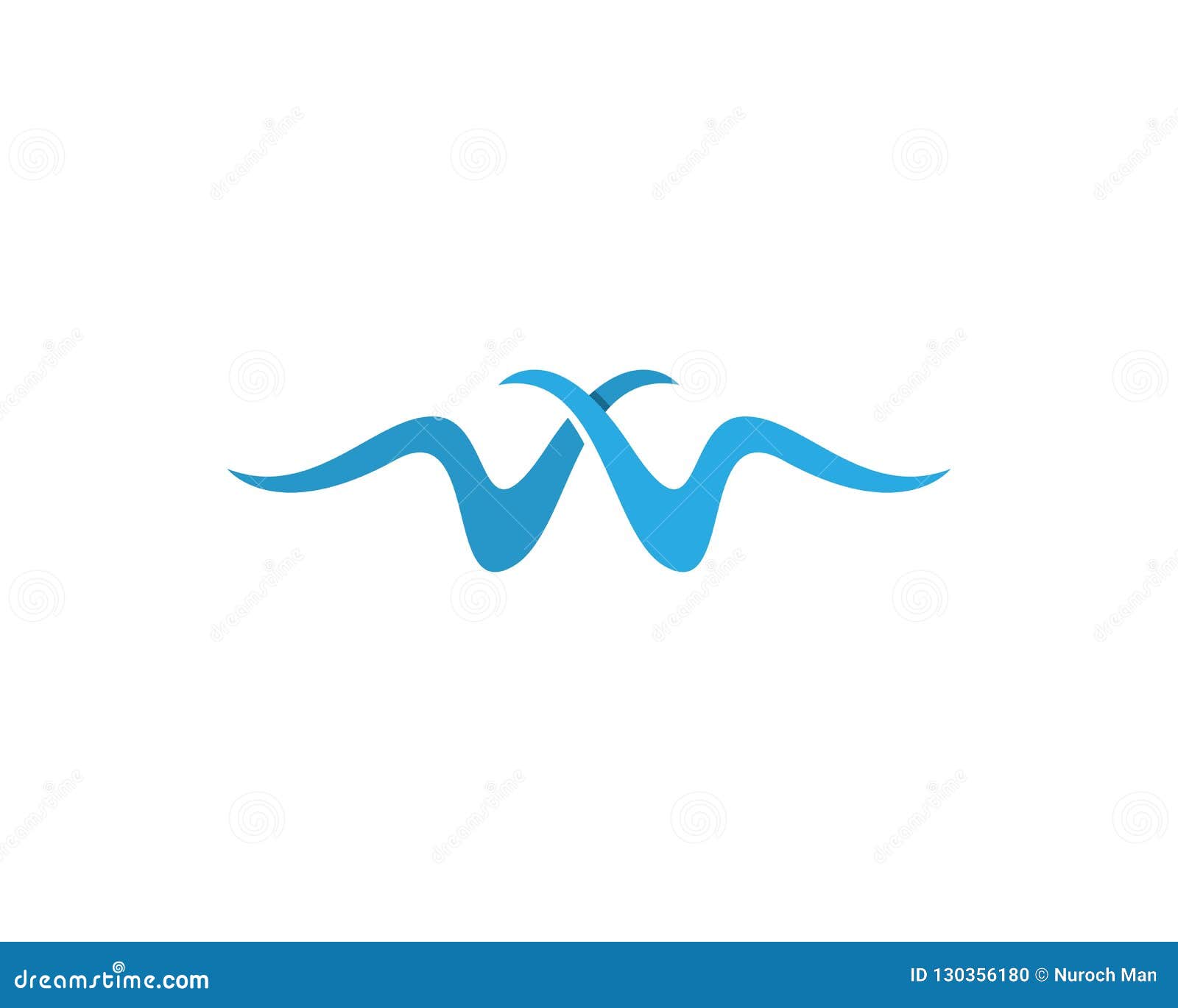 W wave logo vector stock vector. Illustration of icon - 130356180
