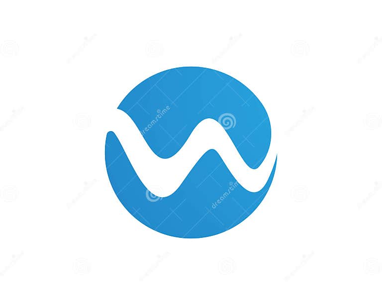 W Wave Logos and Symbols Vector Stock Vector - Illustration of ...
