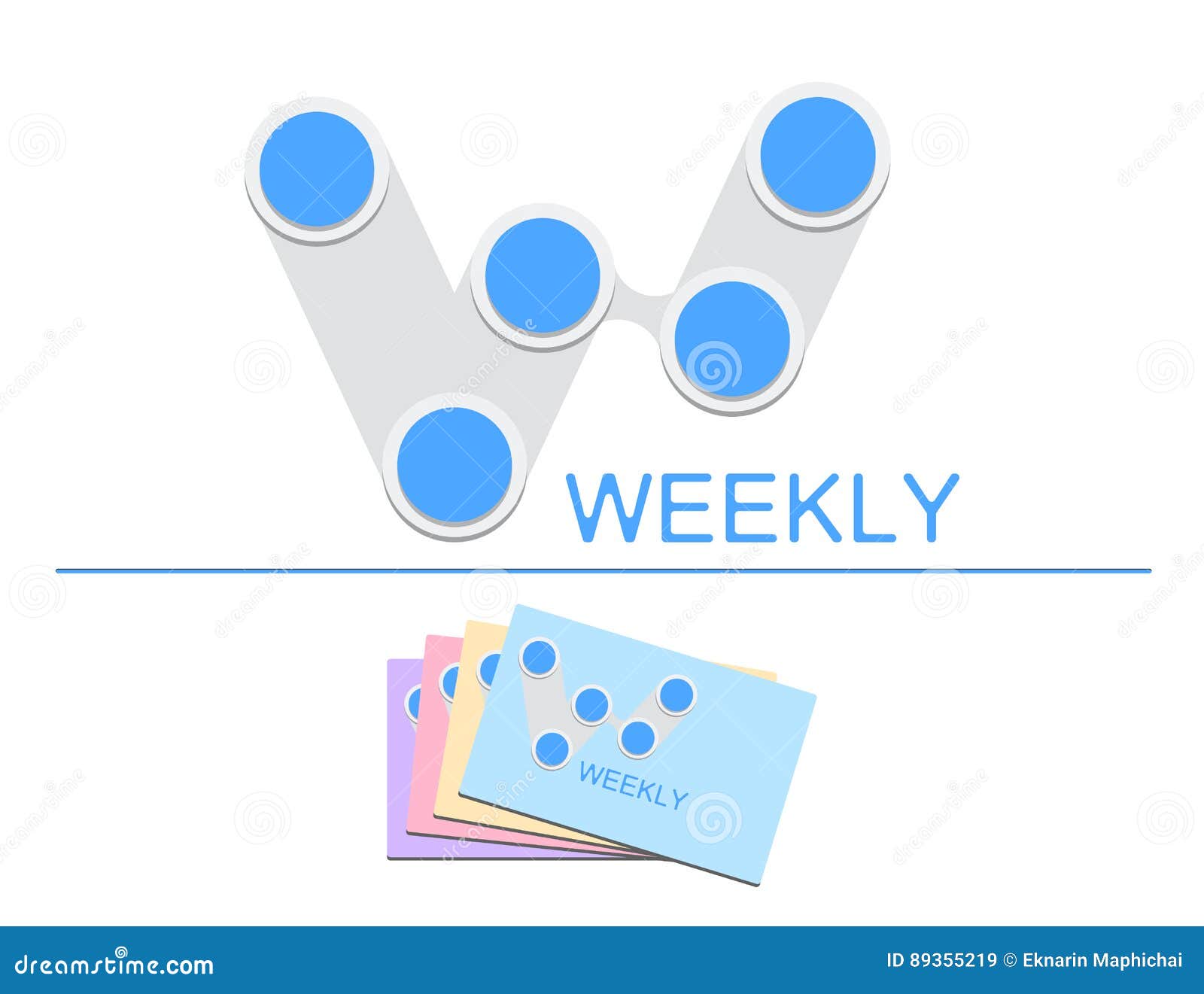 W-weekly Icons and Logo Vector Stock Vector - Illustration of design ...