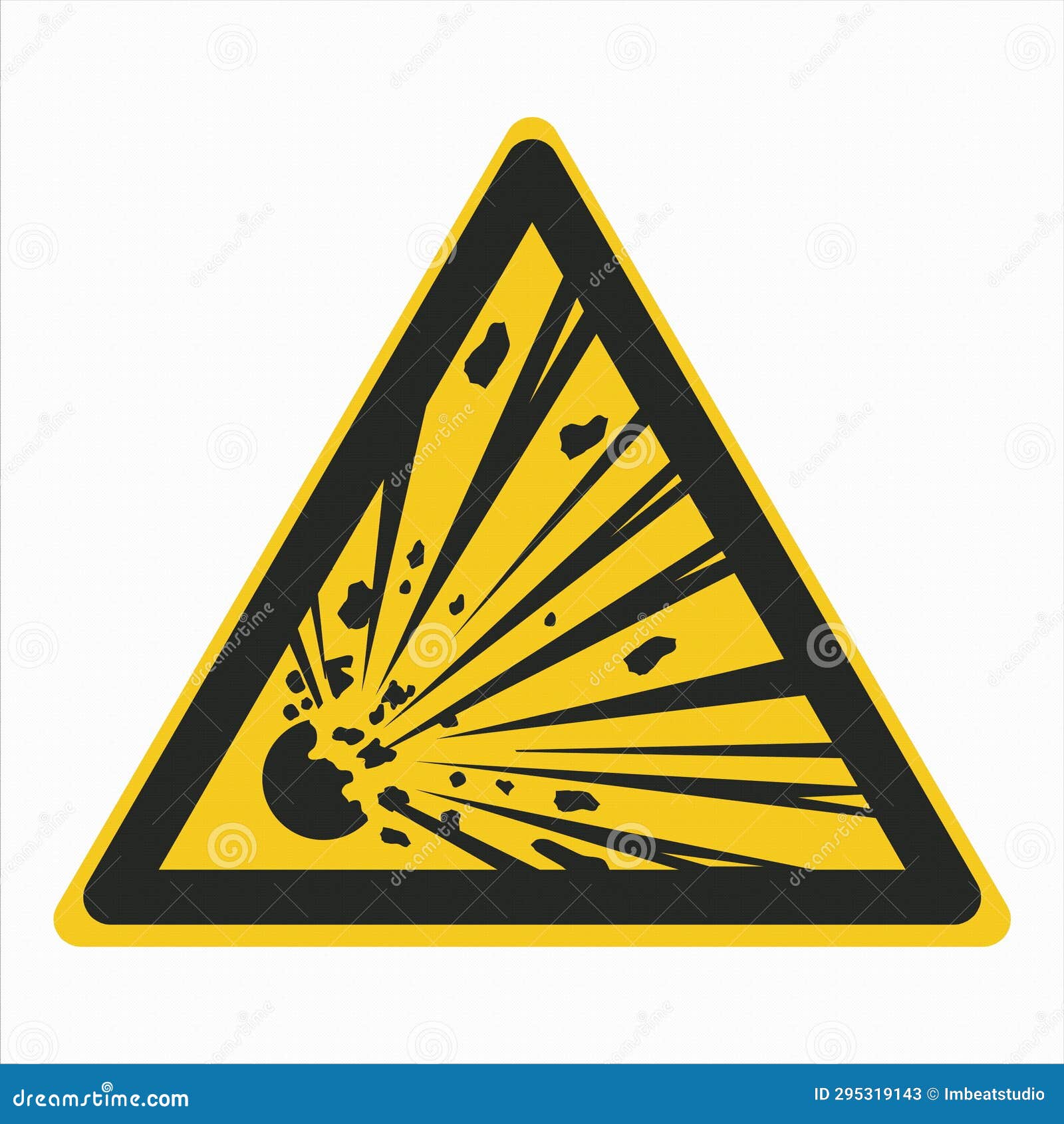 W002 ISO 7010 Registered Safety Signs Warnings Explosive Material Stock ...
