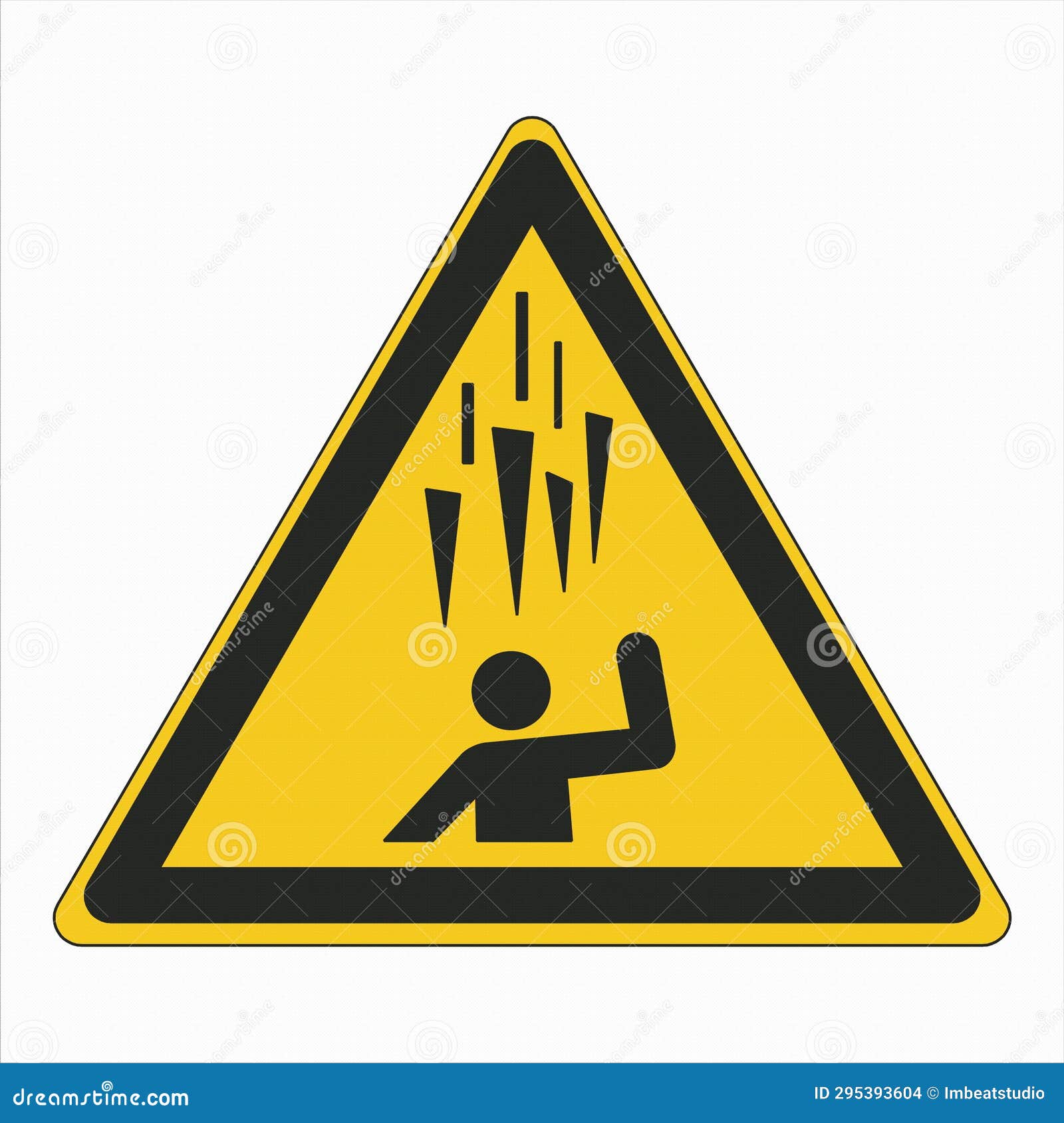 W039 ISO 7010 Registered Safety Signs Warnings Falling Ice Stock Vector ...