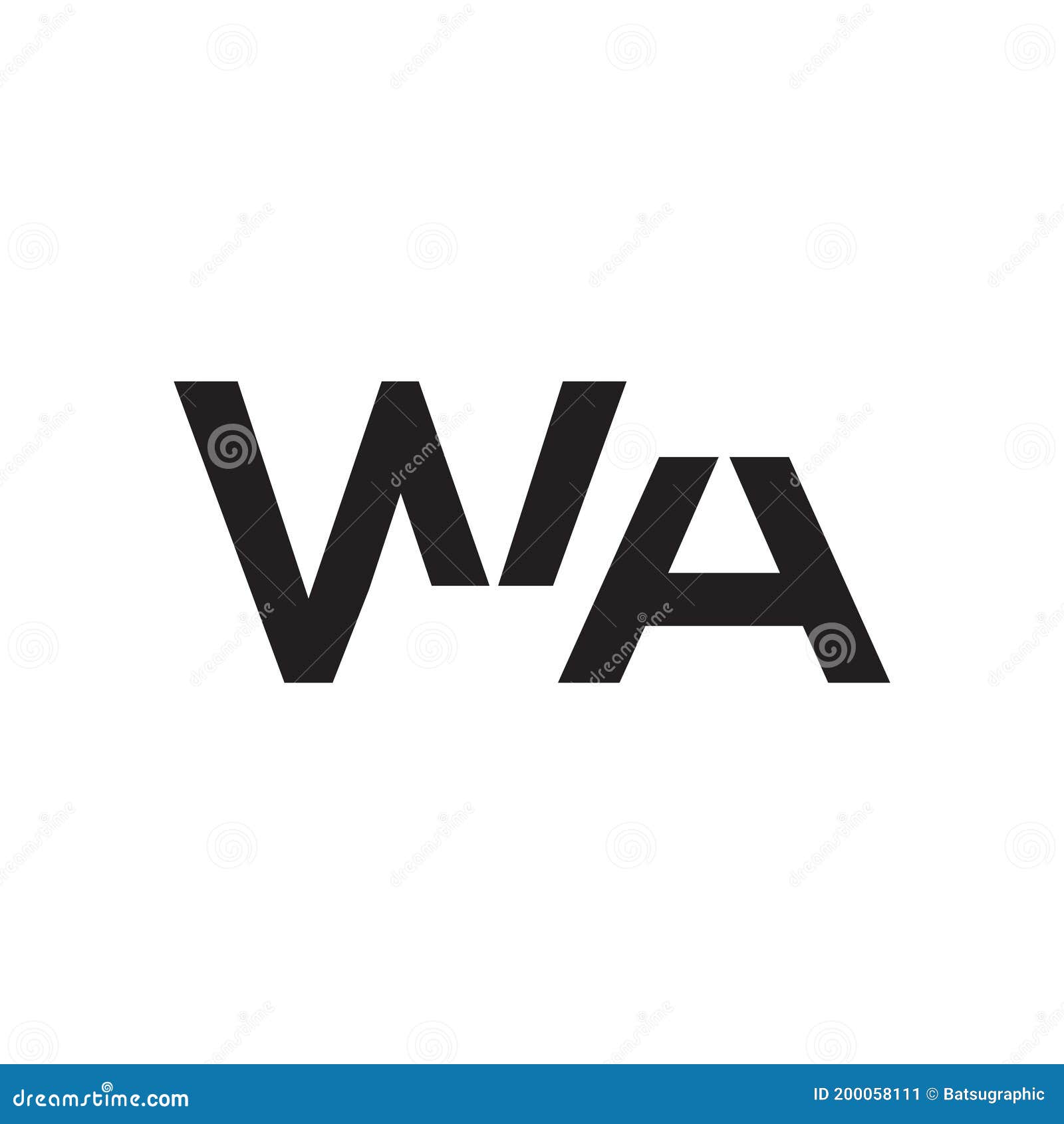 Wa Initial Letter Vector Logo Icon Stock Vector - Illustration of ...