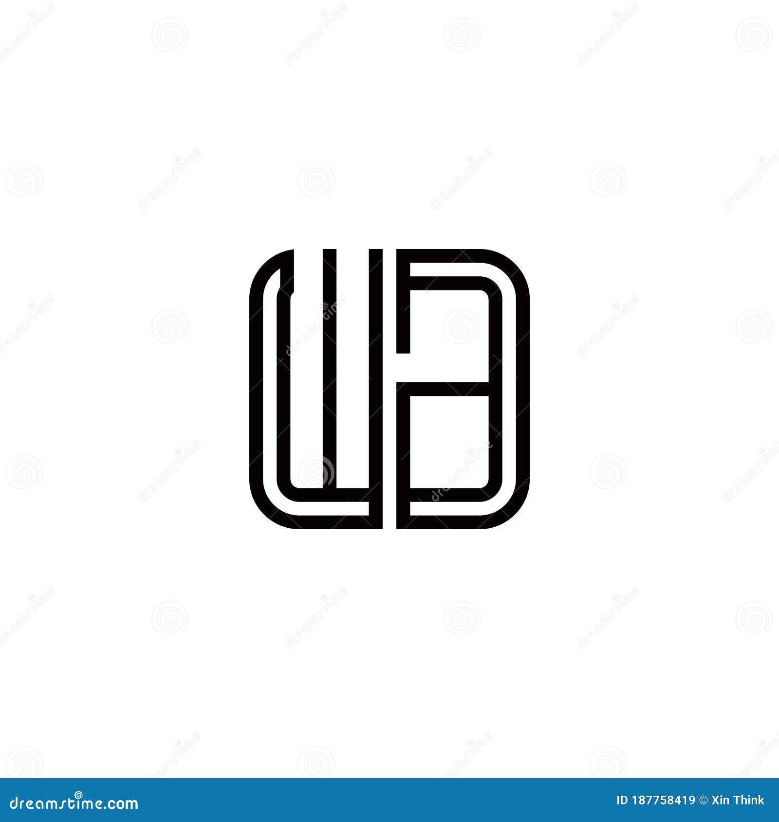 WA Letter Logo Icon Design Template Elements Stock Vector ...