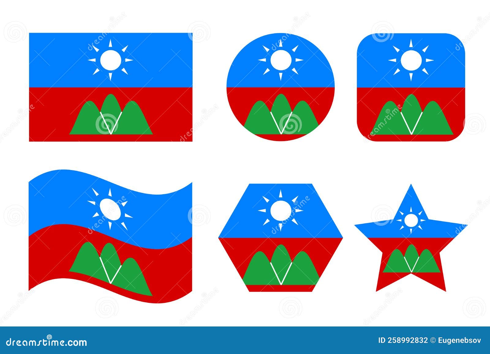 Wa State Flag Simple Illustration for Independence Day or Election ...