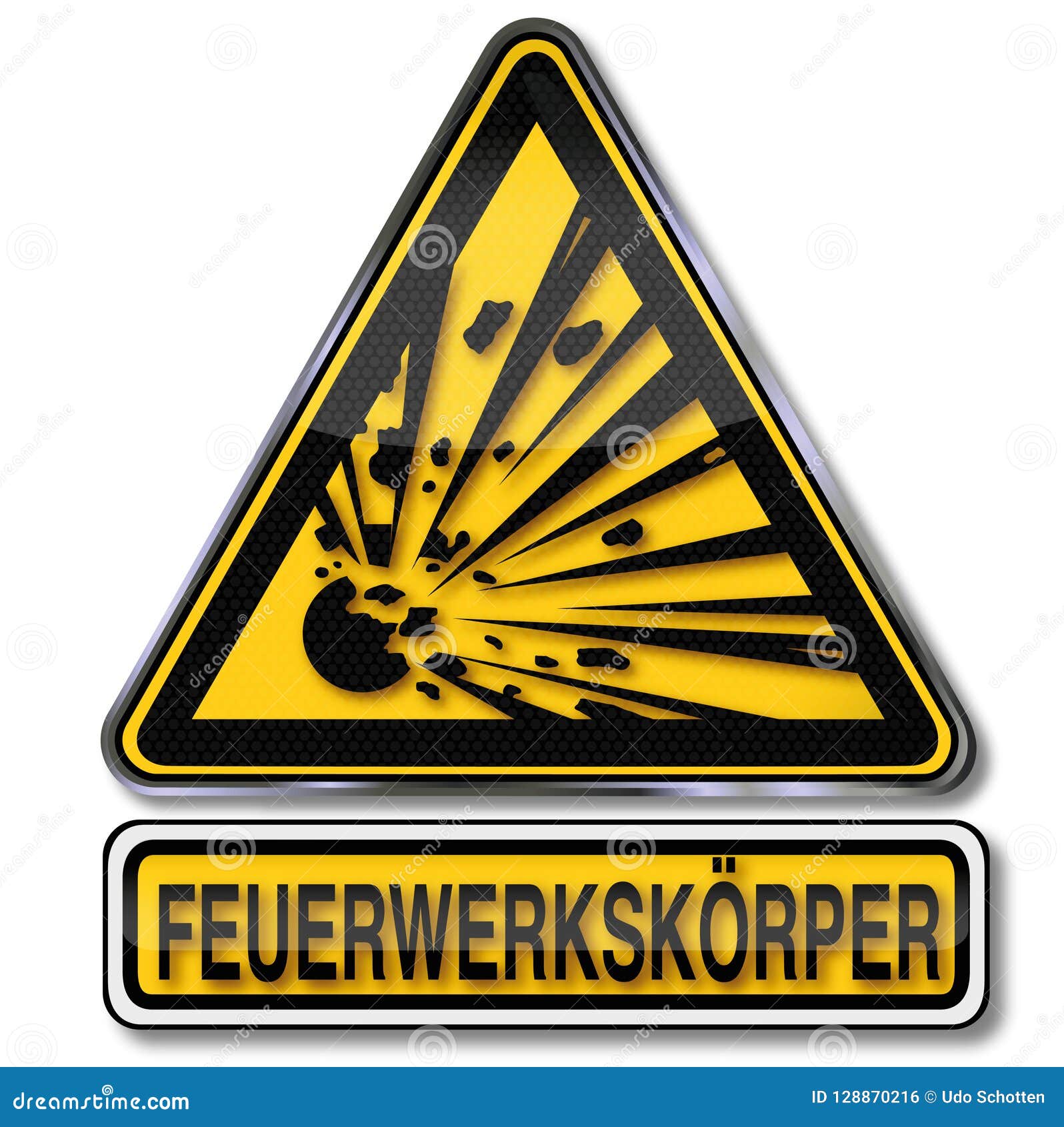 Waarschuwing Van Explosief Vuurwerk Vector Illustratie - Illustration ...