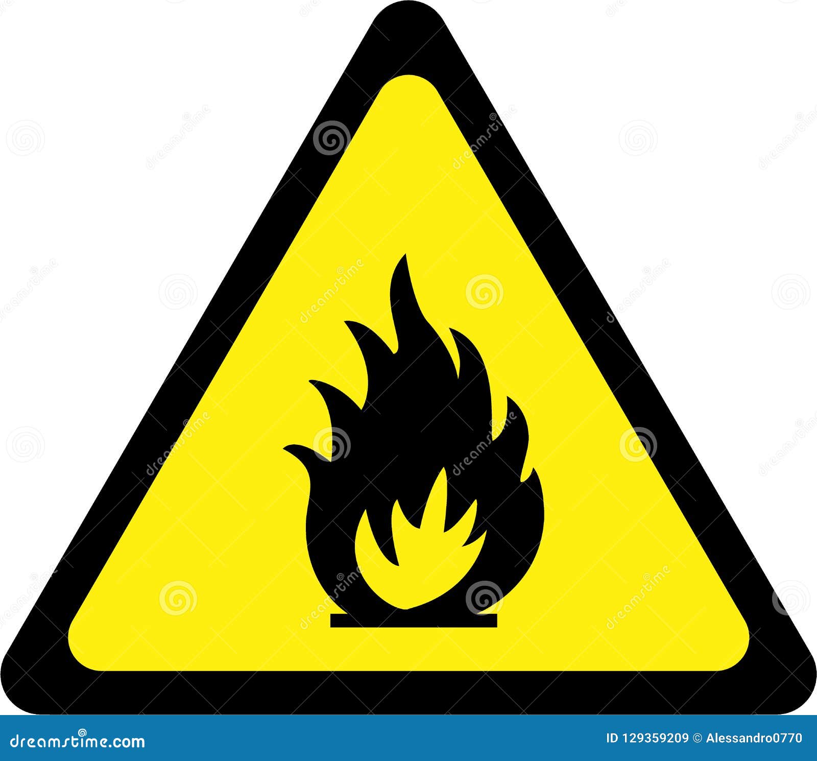 Waarschuwingsbord Met Brand Stock Illustratie - Illustration of ...