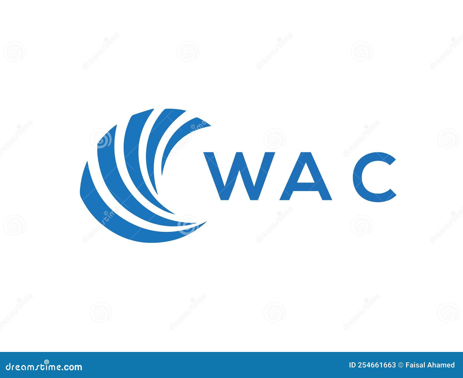WAC Letter Logo Design on White Background. WAC Creative Circle Letter ...