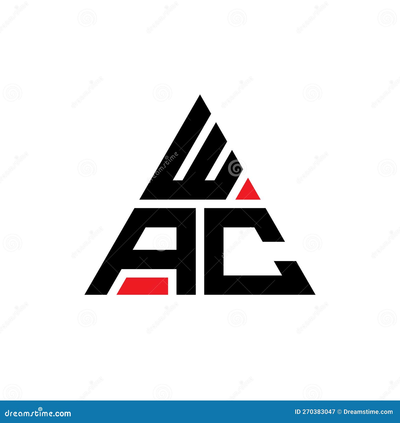 WAC Triangle Letter Logo Design with Triangle Shape. WAC Triangle Logo ...