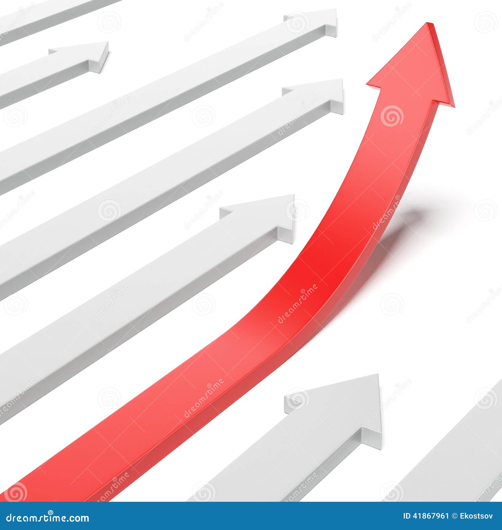 Wachsender roter Pfeil stock abbildung. Illustration von auszug - 41867961