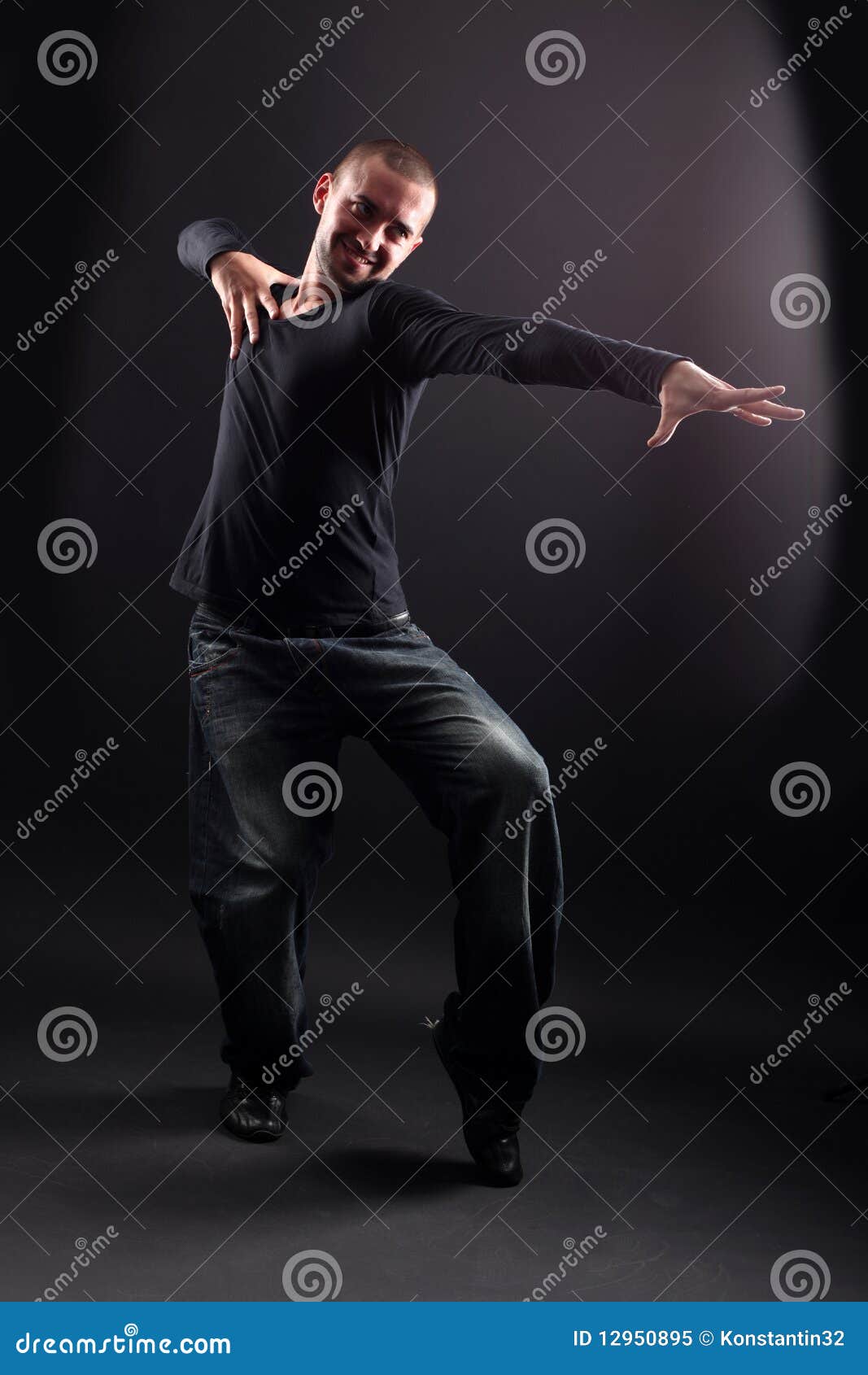 Wacking man dancer stock image. Image of caucasian, acrobat - 12950895