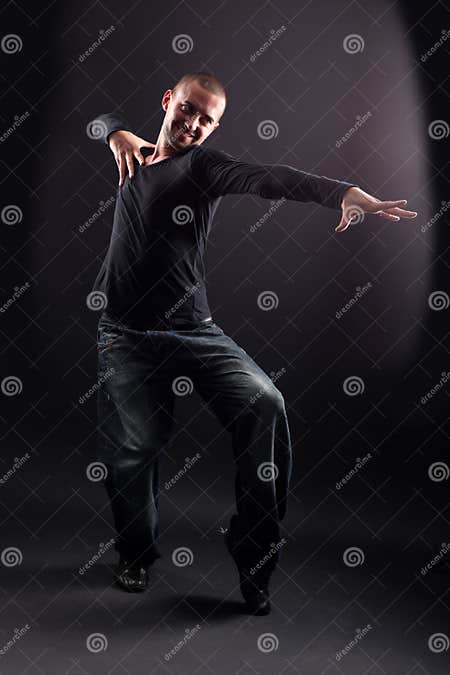 Wacking man dancer stock image. Image of caucasian, acrobat - 12950895