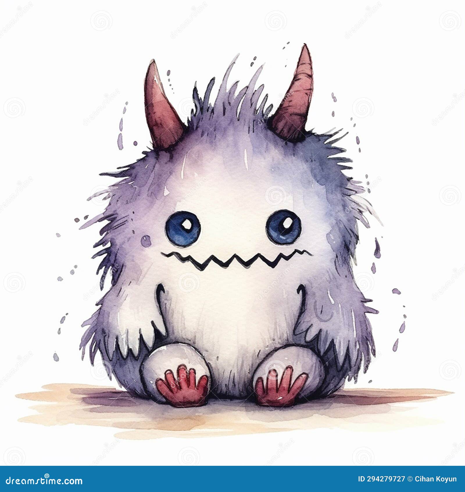 Wacky Watercolor Monster Making Everyone Laugh Stock Illustration ...