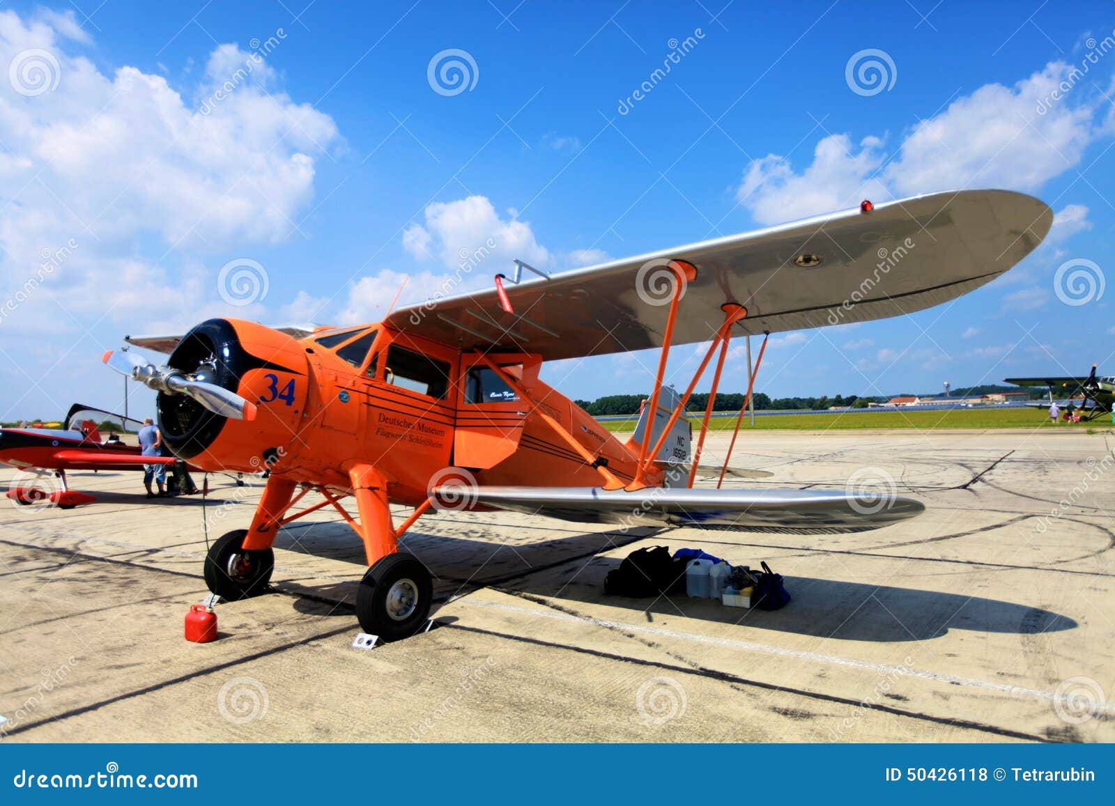 Waco YKS-6 editorial stock photo. Image of asphalt, biplane - 50426118