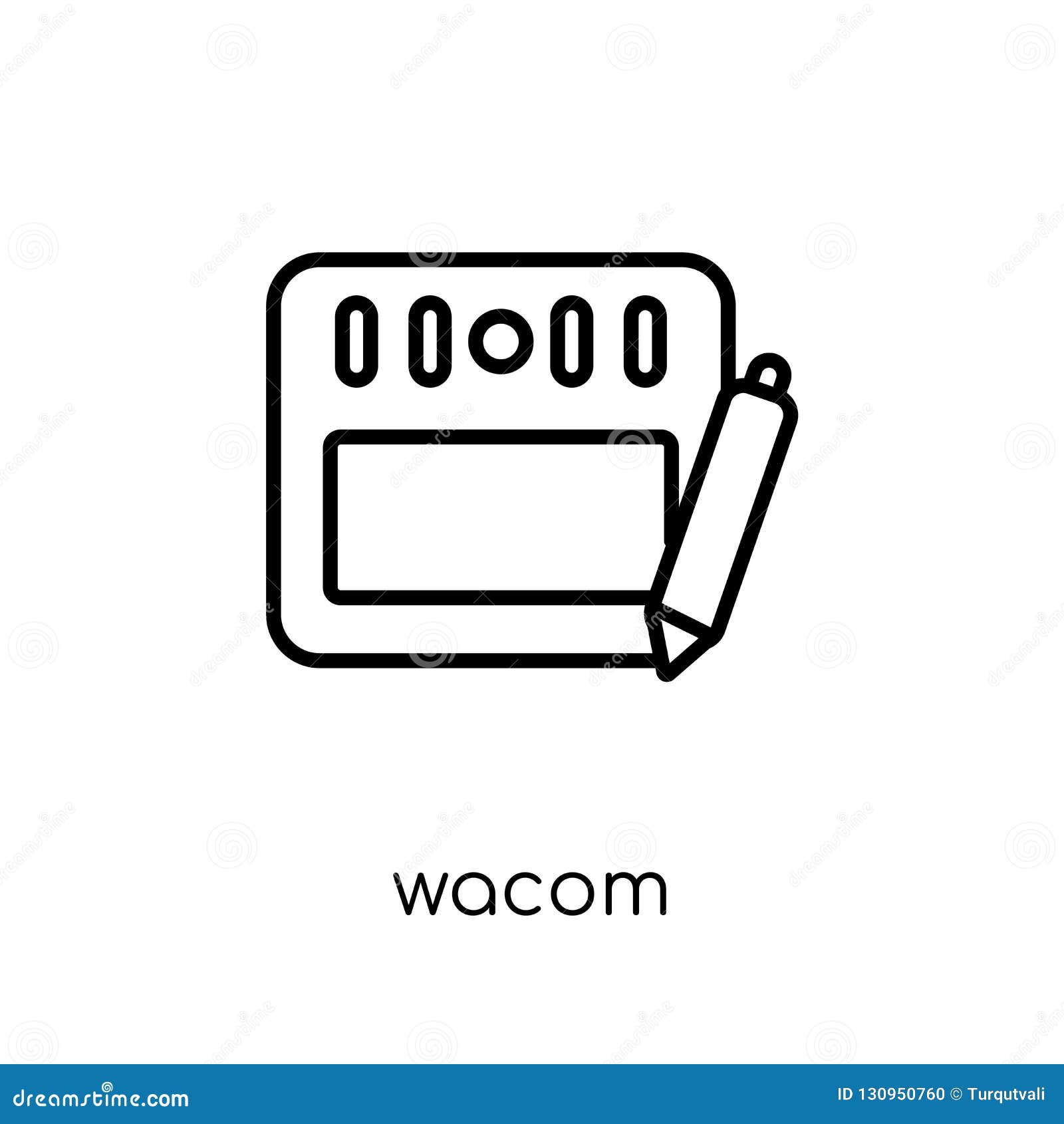 Wacom Icon. Trendy Modern Flat Linear Vector Wacom Icon on White Stock Vector - Illustration of ...