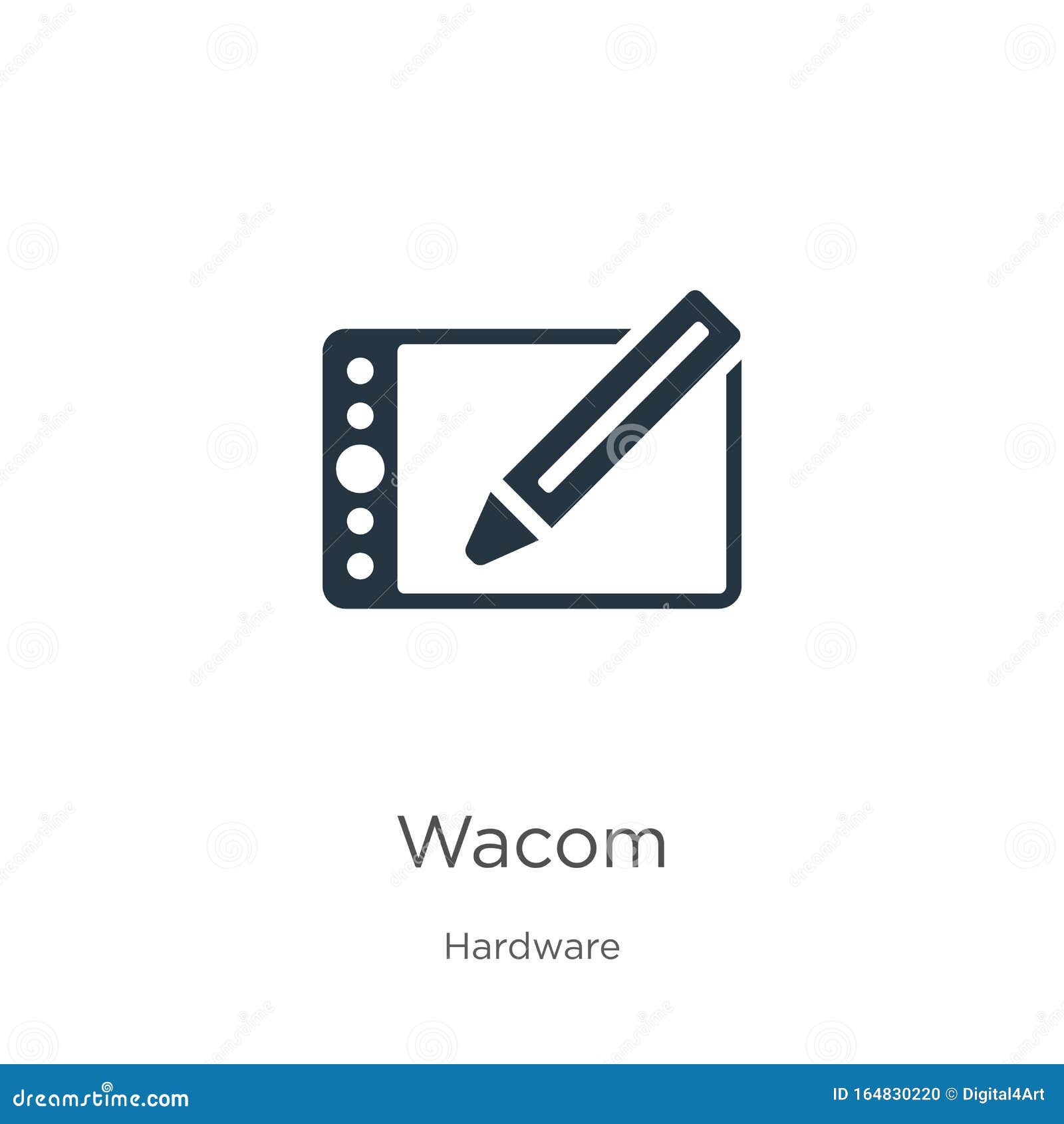 Wacom Icon Vector. Trendy Flat Wacom Icon from Hardware Collection ...