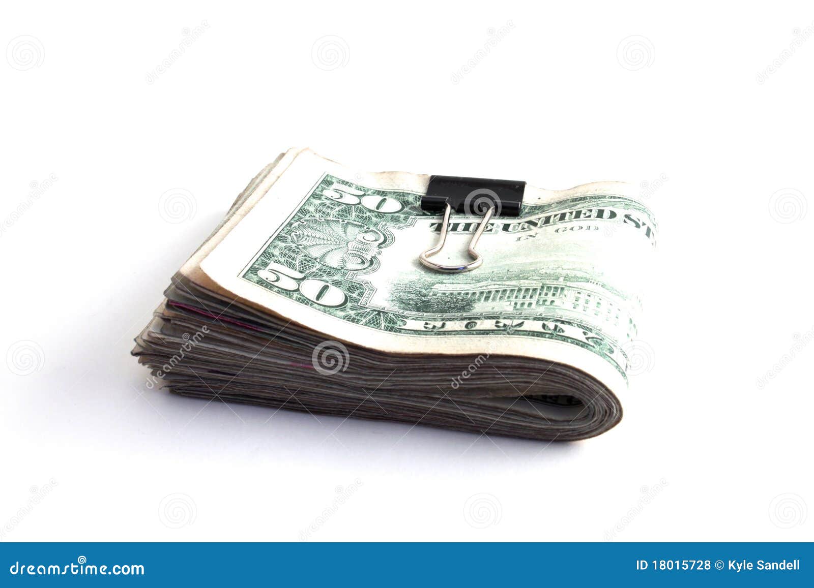 Wad of cash stock photo. Image of dollar, fifty, currency - 18015728