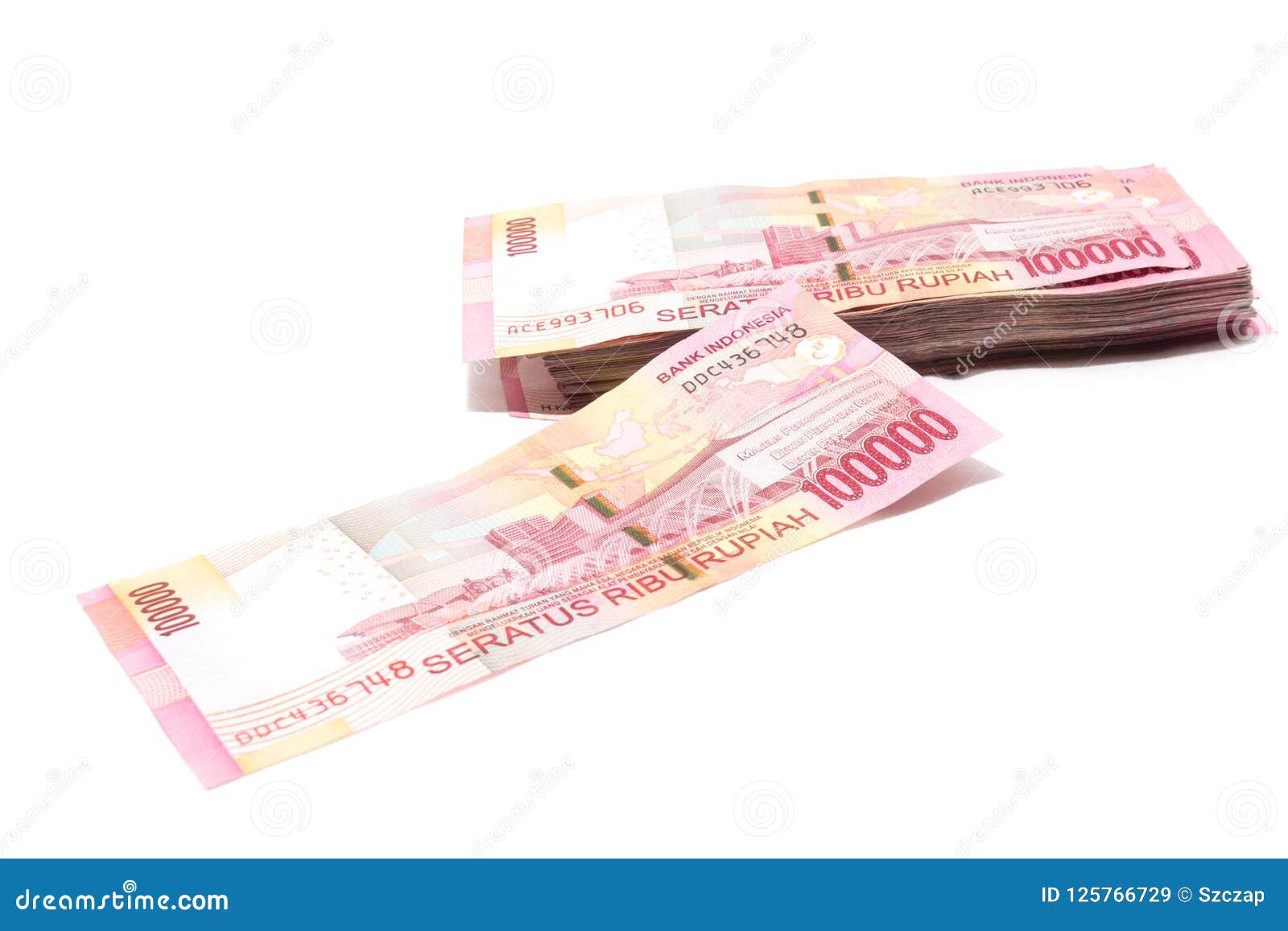 100 000 IDR notes stock image. Image of financial, currency - 125766729