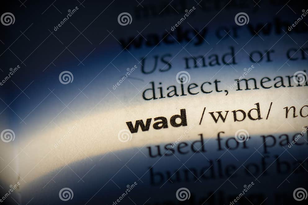 Wad stock photo. Image of close, word, text, macro, thesaurus - 161576840