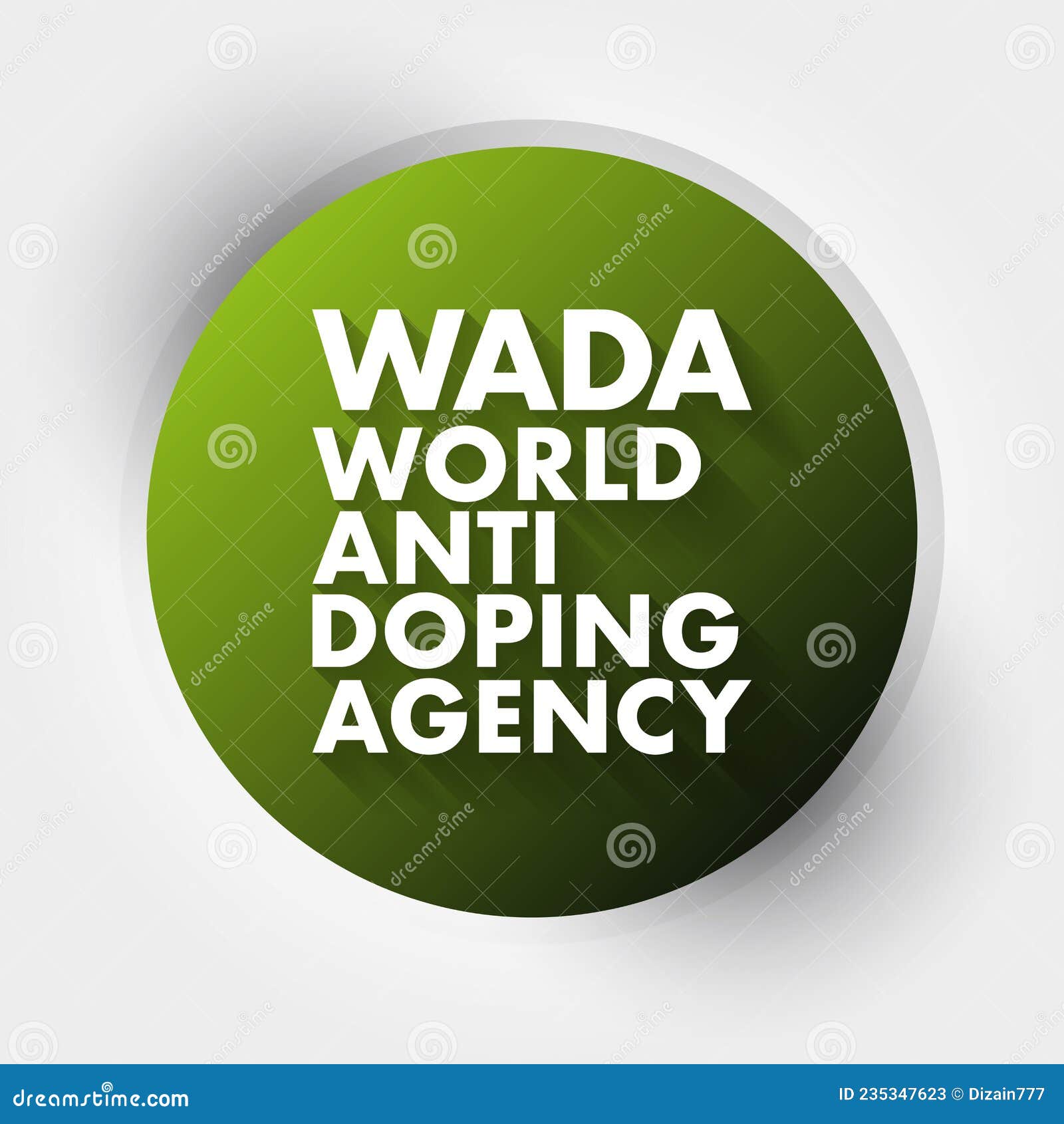 WADA - World Anti Doping Agency Acronym, Concept Background Stock ...